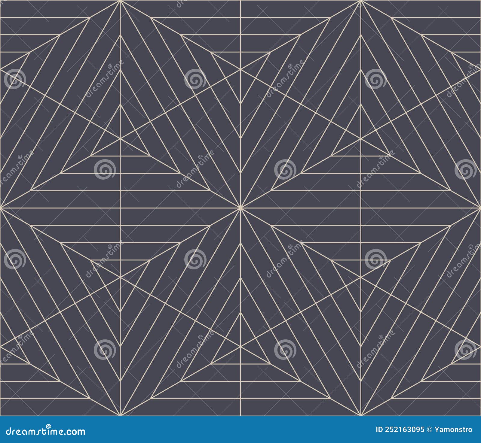 Geometric Triangular Grid Outline Seamless Pattern Vector Abstract Background Stock Vector