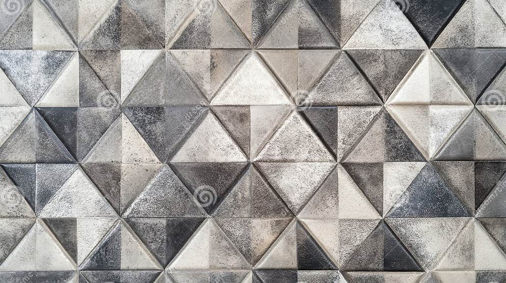 Geometric Triangular Pattern on Textured Concrete Wall for ...
