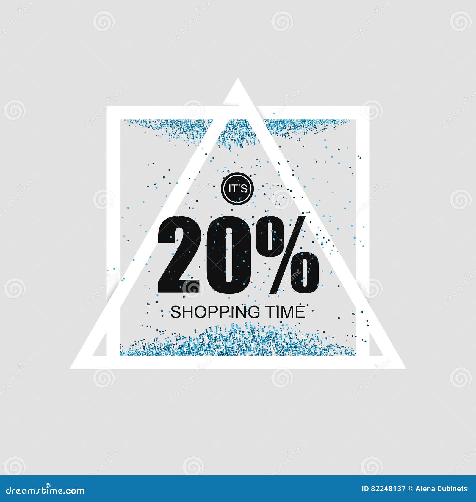 Geometric Triangular Poster with Advertising of Discounts and Sales ...
