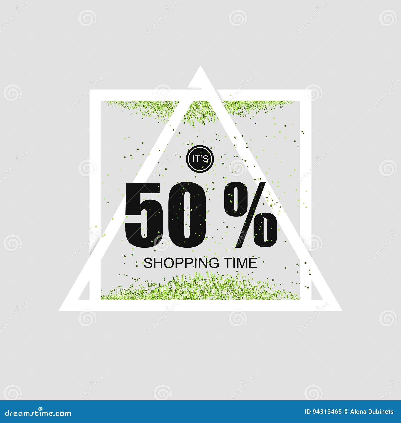 Geometric Triangular Poster with Advertising of Discounts and Sales ...