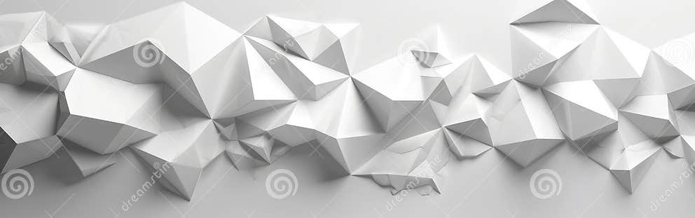 Geometric Triangular White Texture: Abstract Background Banner for ...