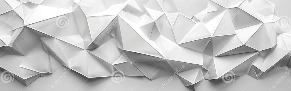 Geometric Triangular White Texture: Abstract Background Banner for ...