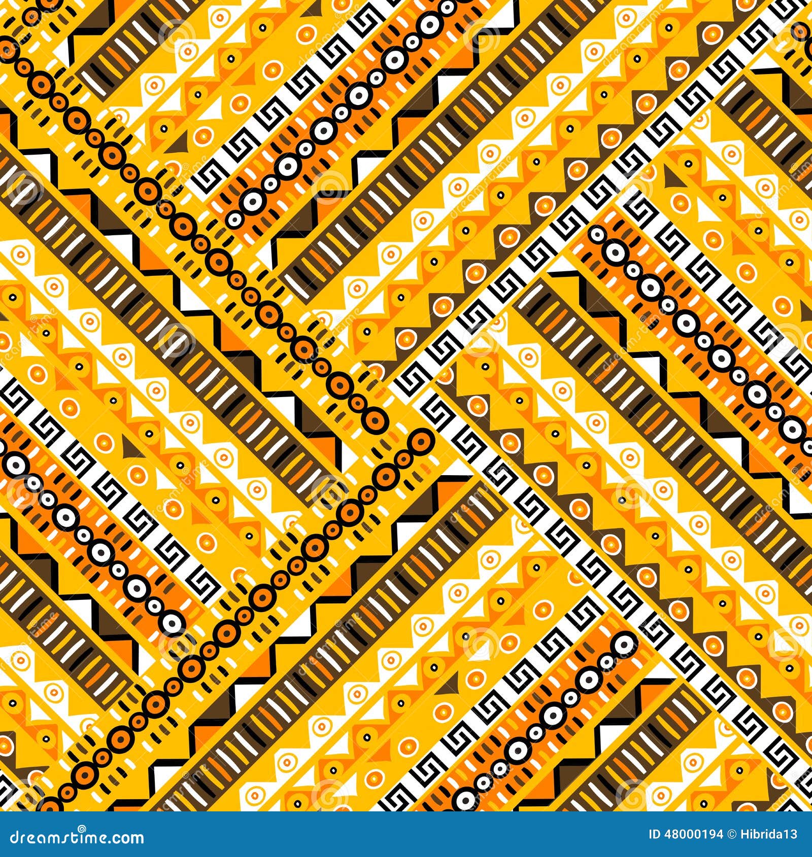 Geometric Tribal Pattern Vector Illustration | CartoonDealer.com #48000194