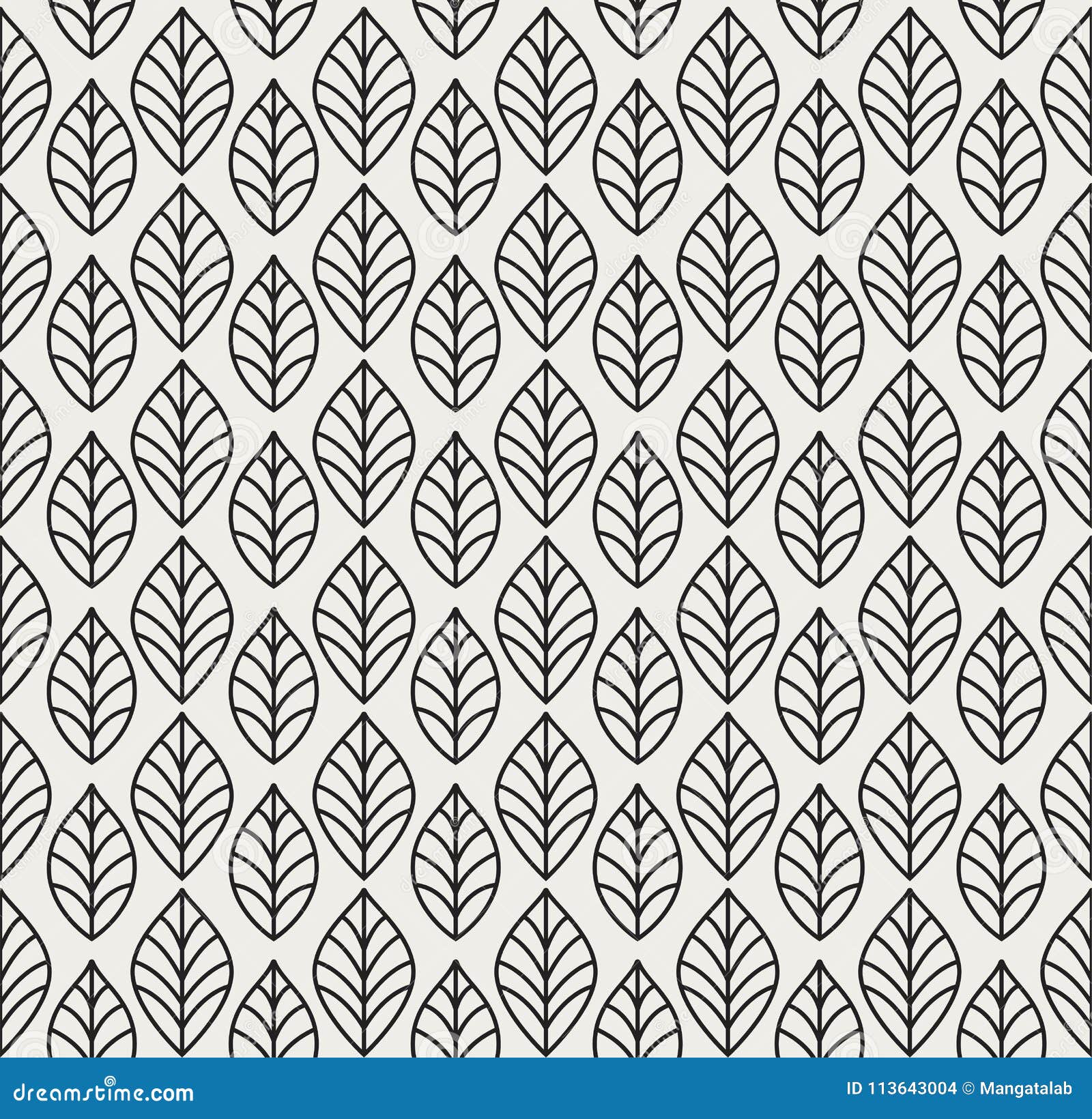 Geometric Tropical Leaves Vector Seamless Pattern. Floral Organic ...