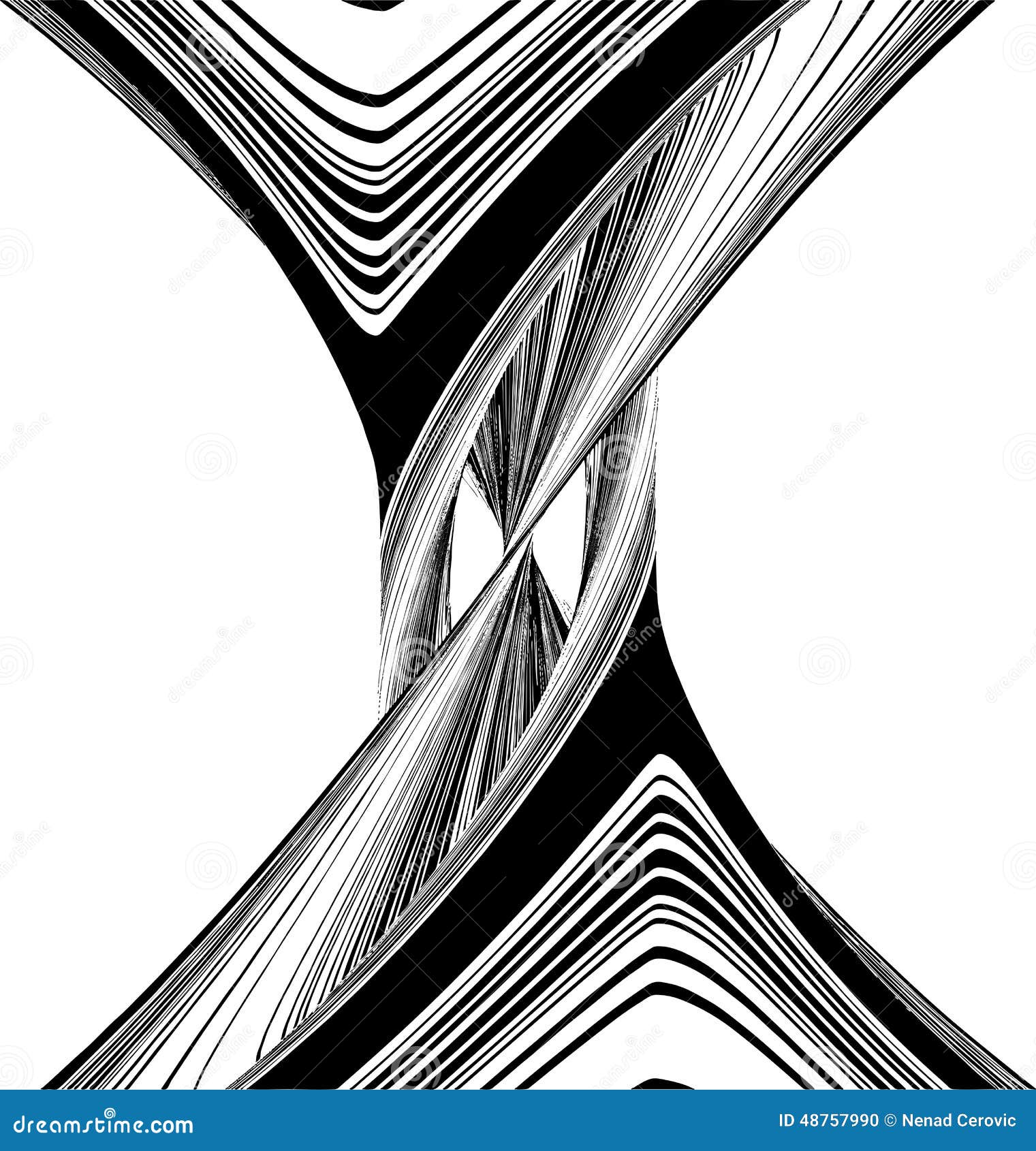 Geometric Twisted Hourglass Shape Vector Stock Vector - Illustration of ...