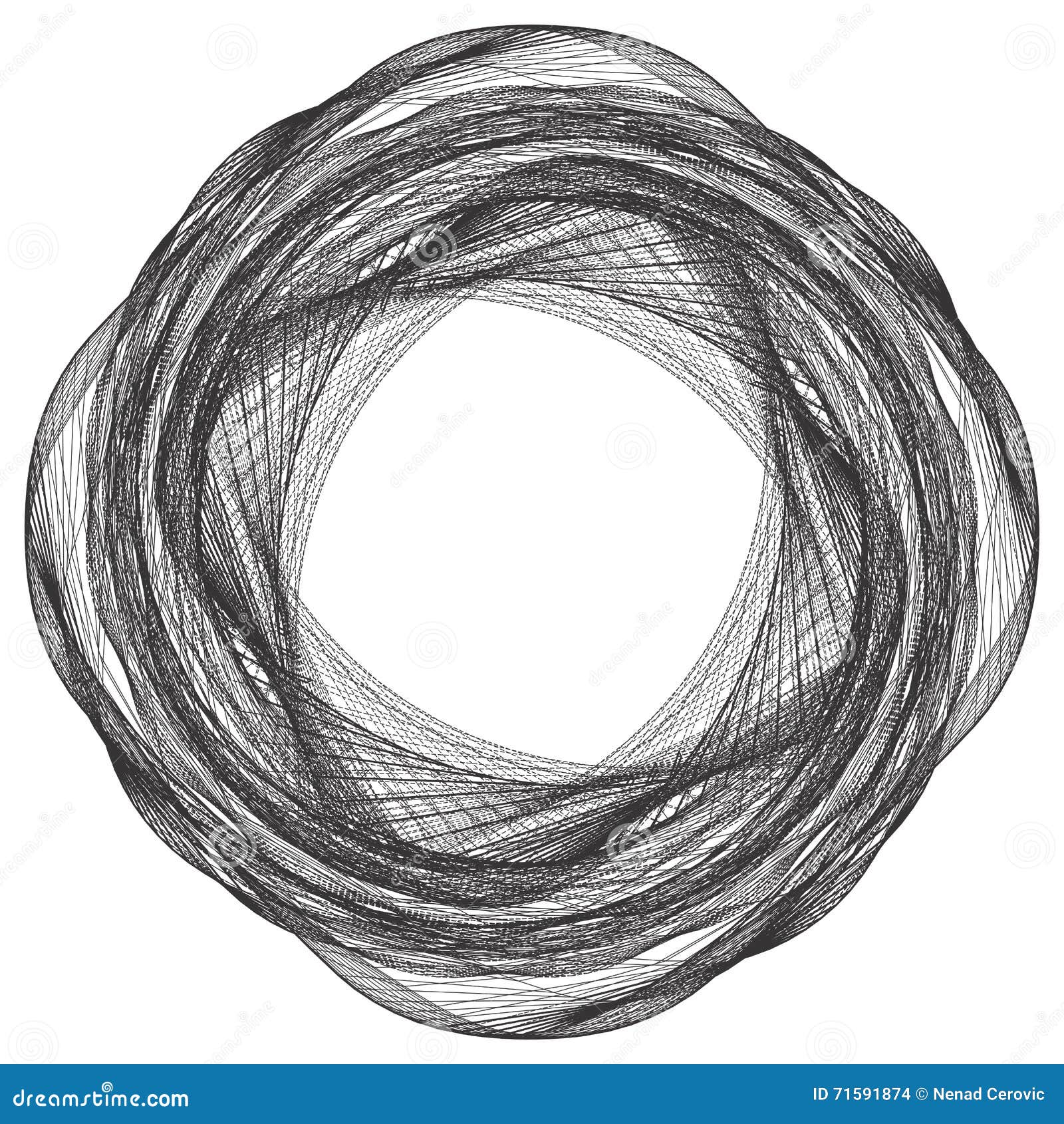 Geometric Twisted Organic Wire Frame Shape Vector Stock Vector ...