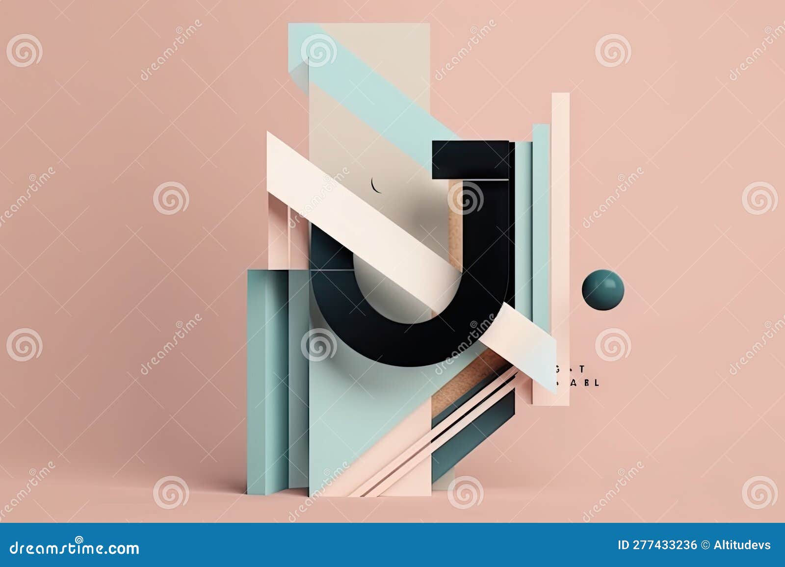 Geometric Typeface in Minimalist Composition, with Clean Lines and ...