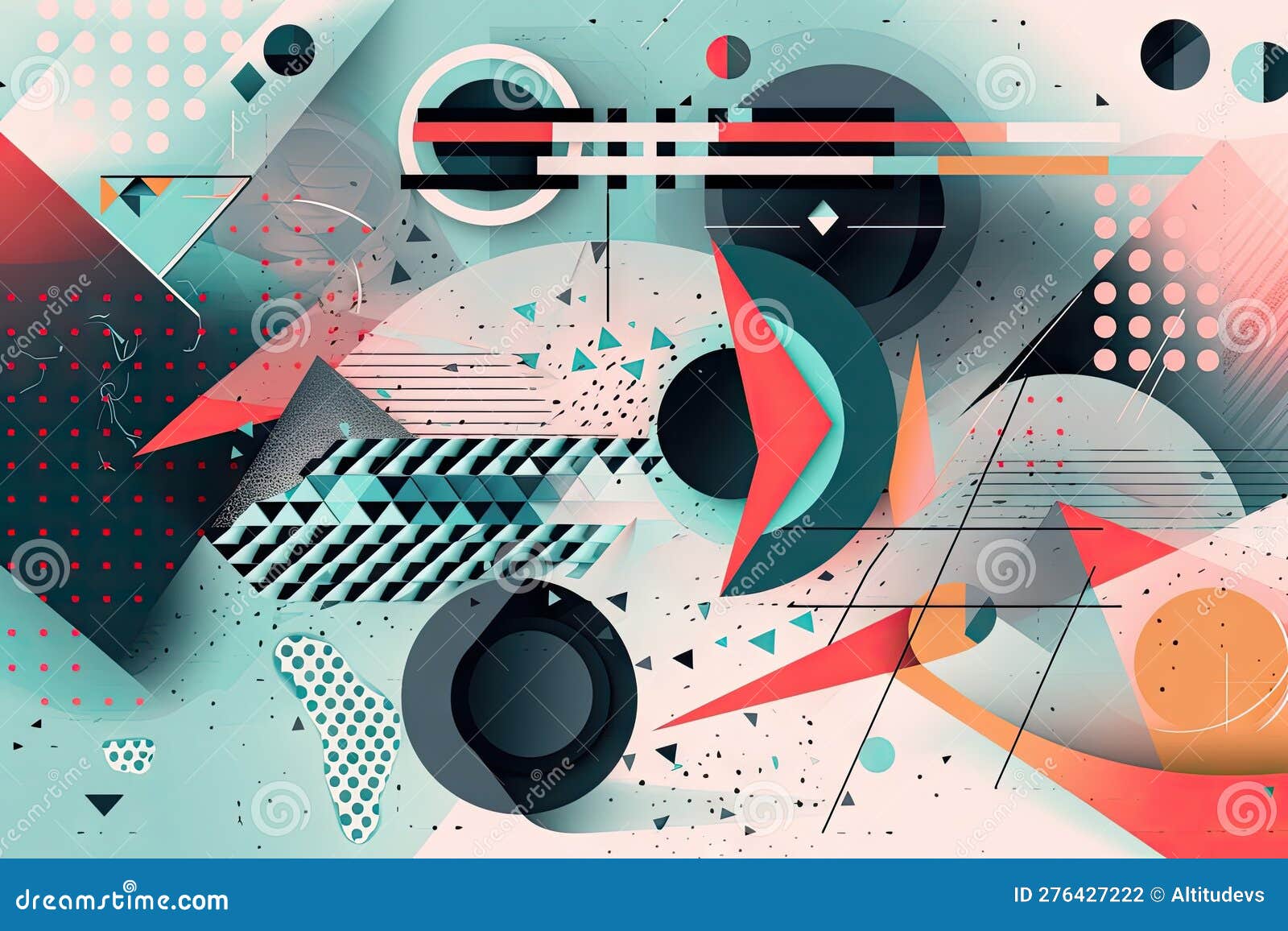 Geometric Typography and Letterforms on Geometric Background Stock ...