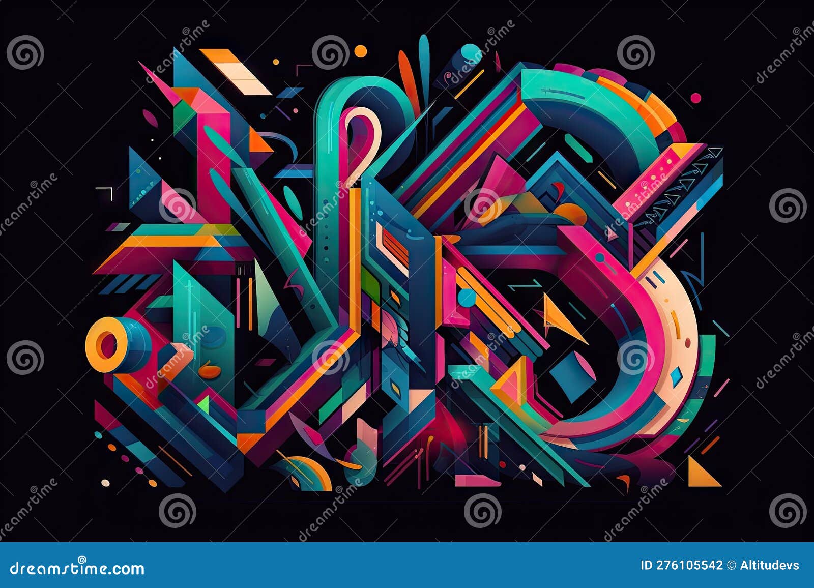 Geometric Typography and Letterforms in Motion, with Vibrant and ...