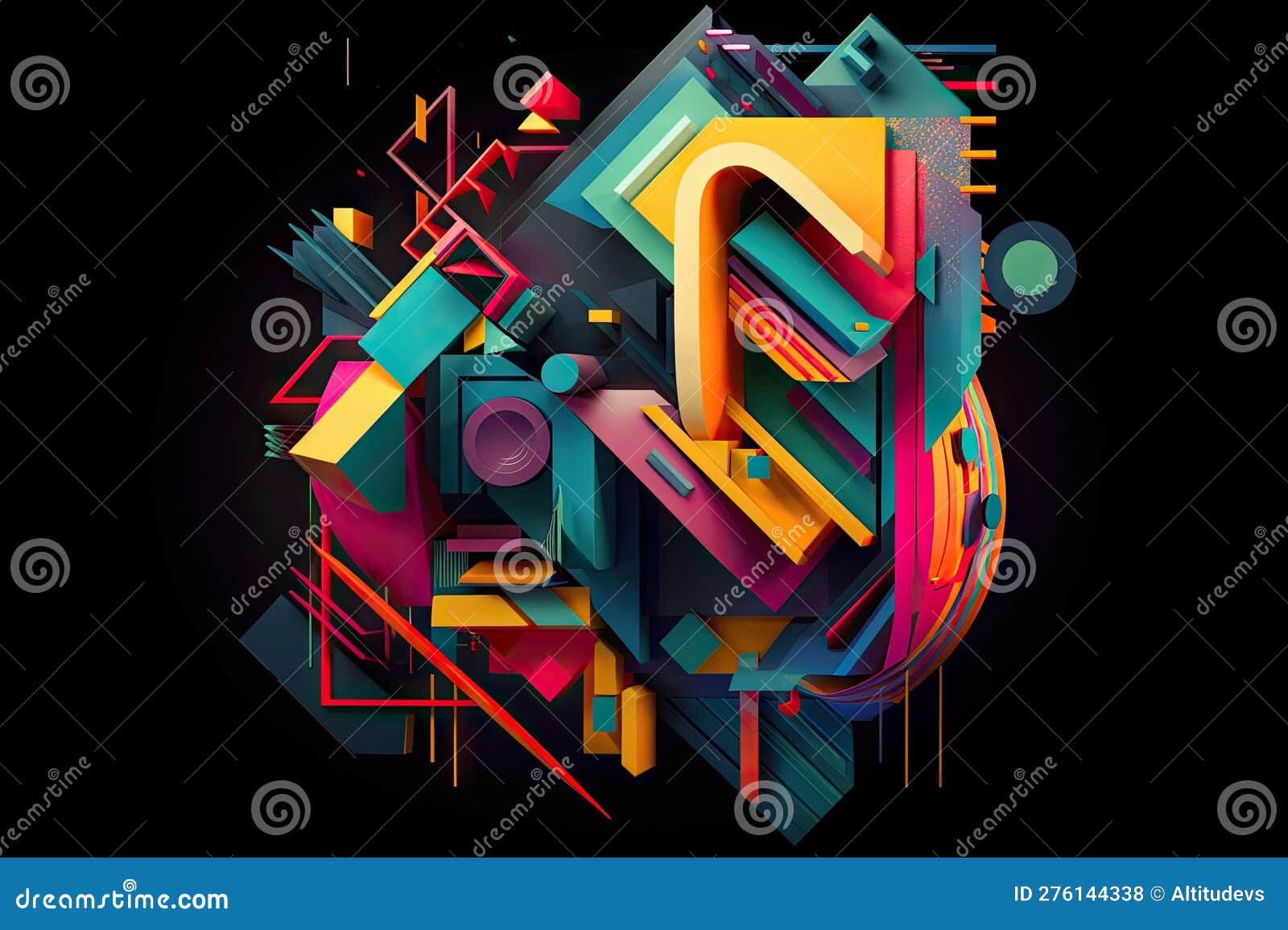 Geometric Typography and Letterforms in Motion, with Vibrant and ...