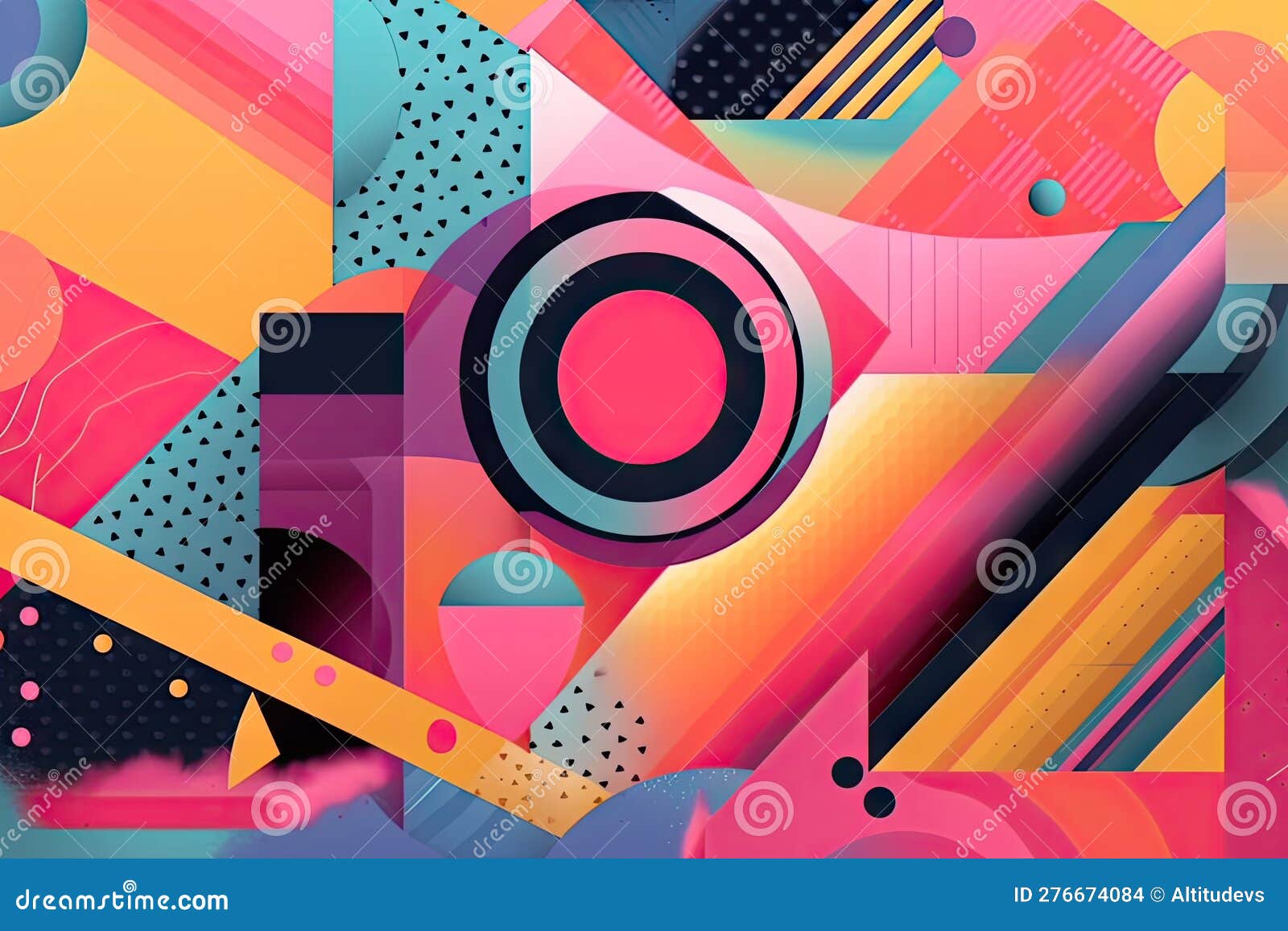 Geometric Typography and Letterforms on Pop Art Background Stock ...
