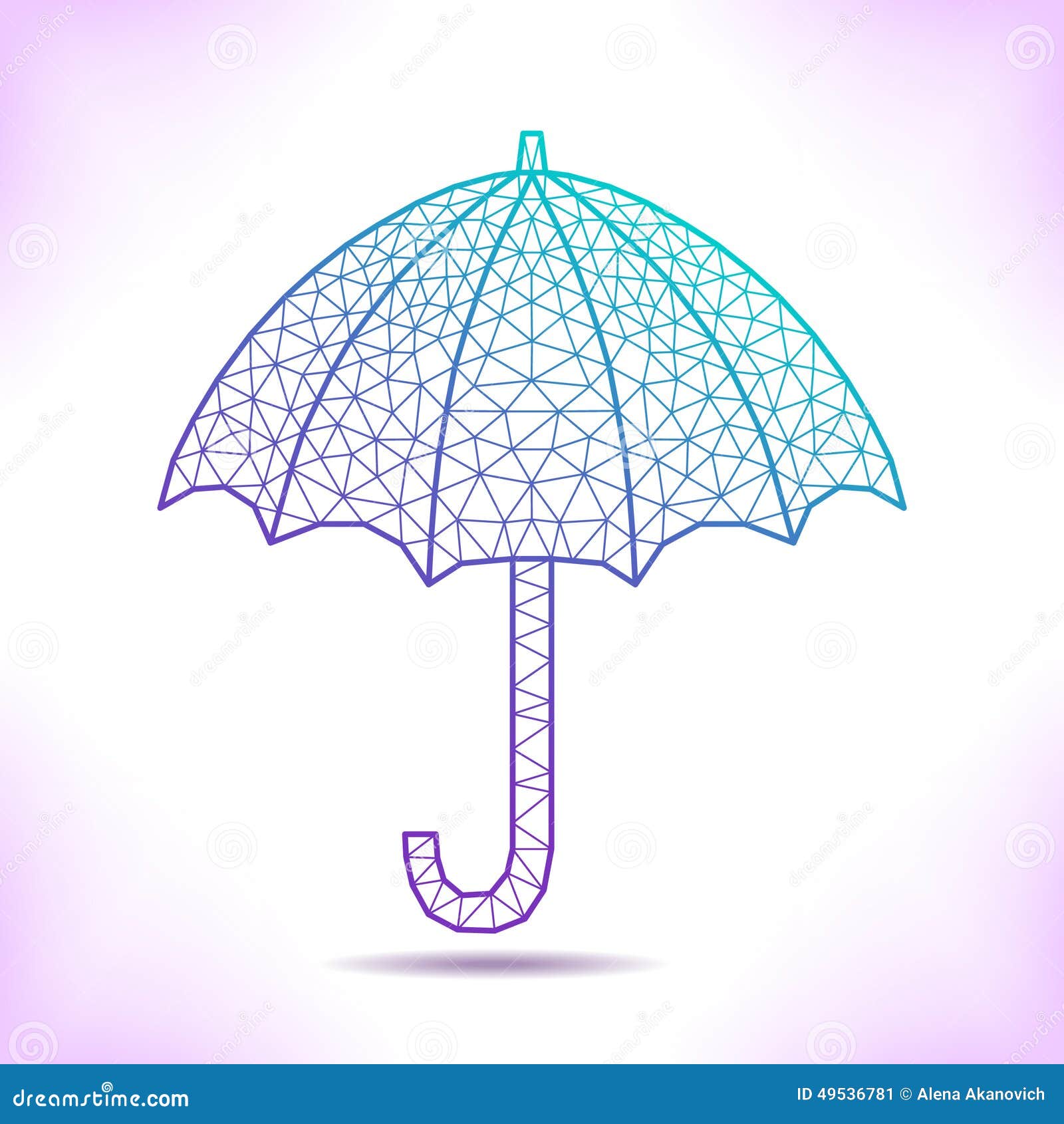 Geometric umbrella stock vector. Illustration of abstract - 49536781