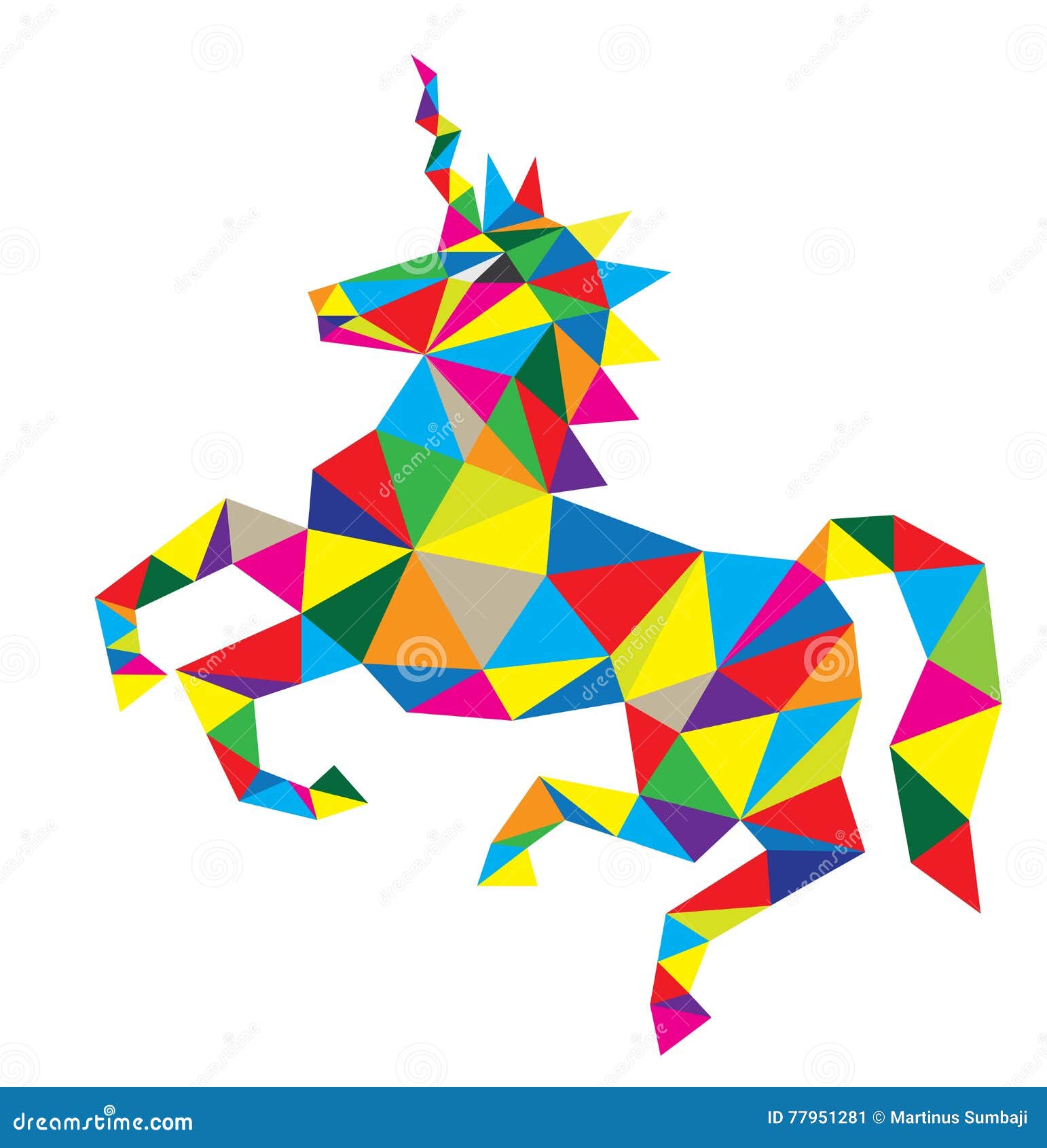 Geometric Unicorn Horse Riding Stock Vector - Illustration of unicorn ...