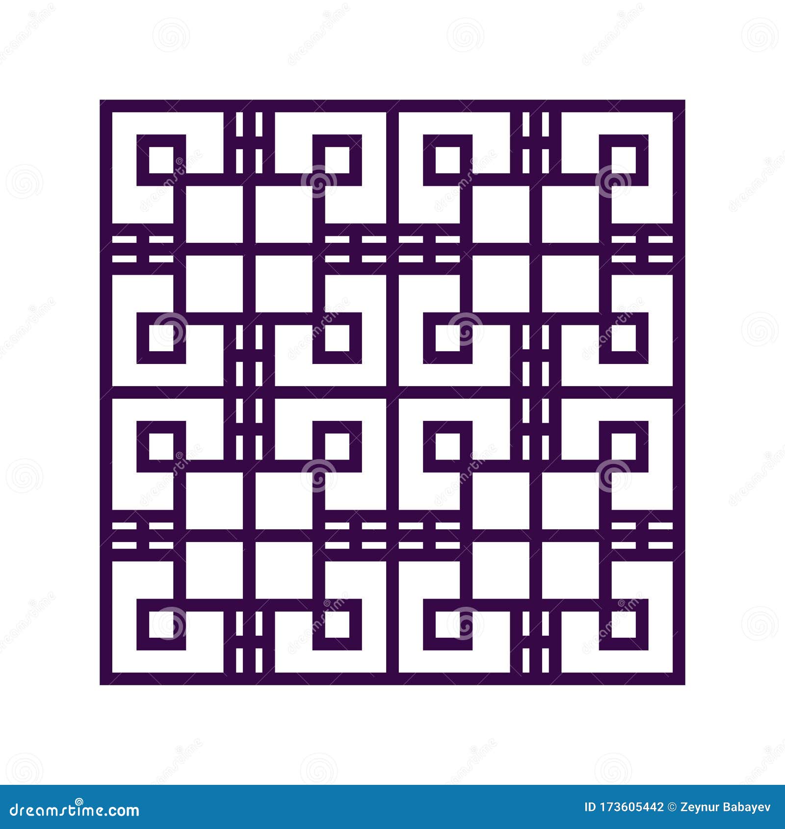 Geometric Unique Korean Traditional Pattern. Vector Illustration. Stock ...