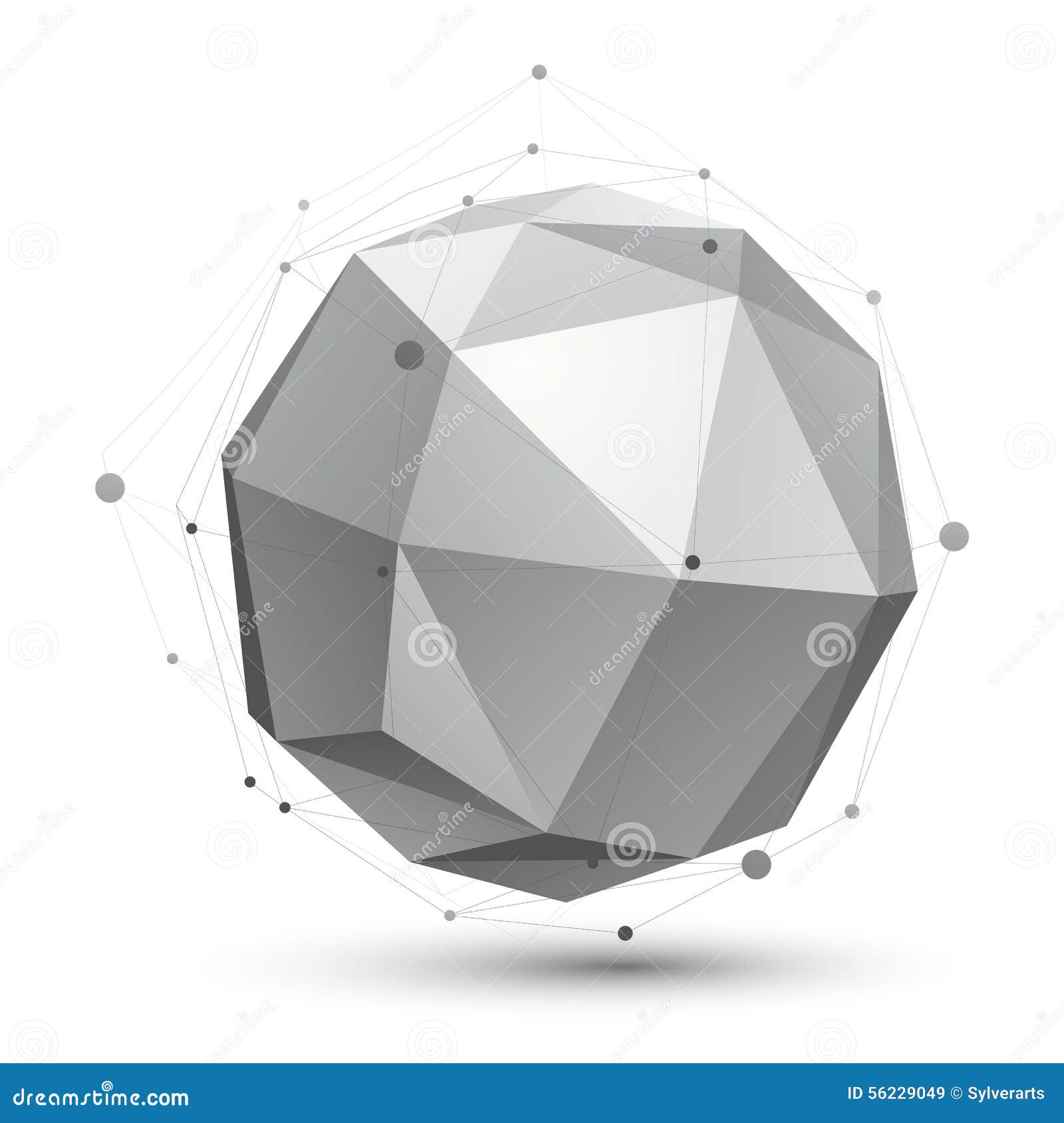 Geometric Vector Abstract 3D Complicated Spherical Lattice Object ...
