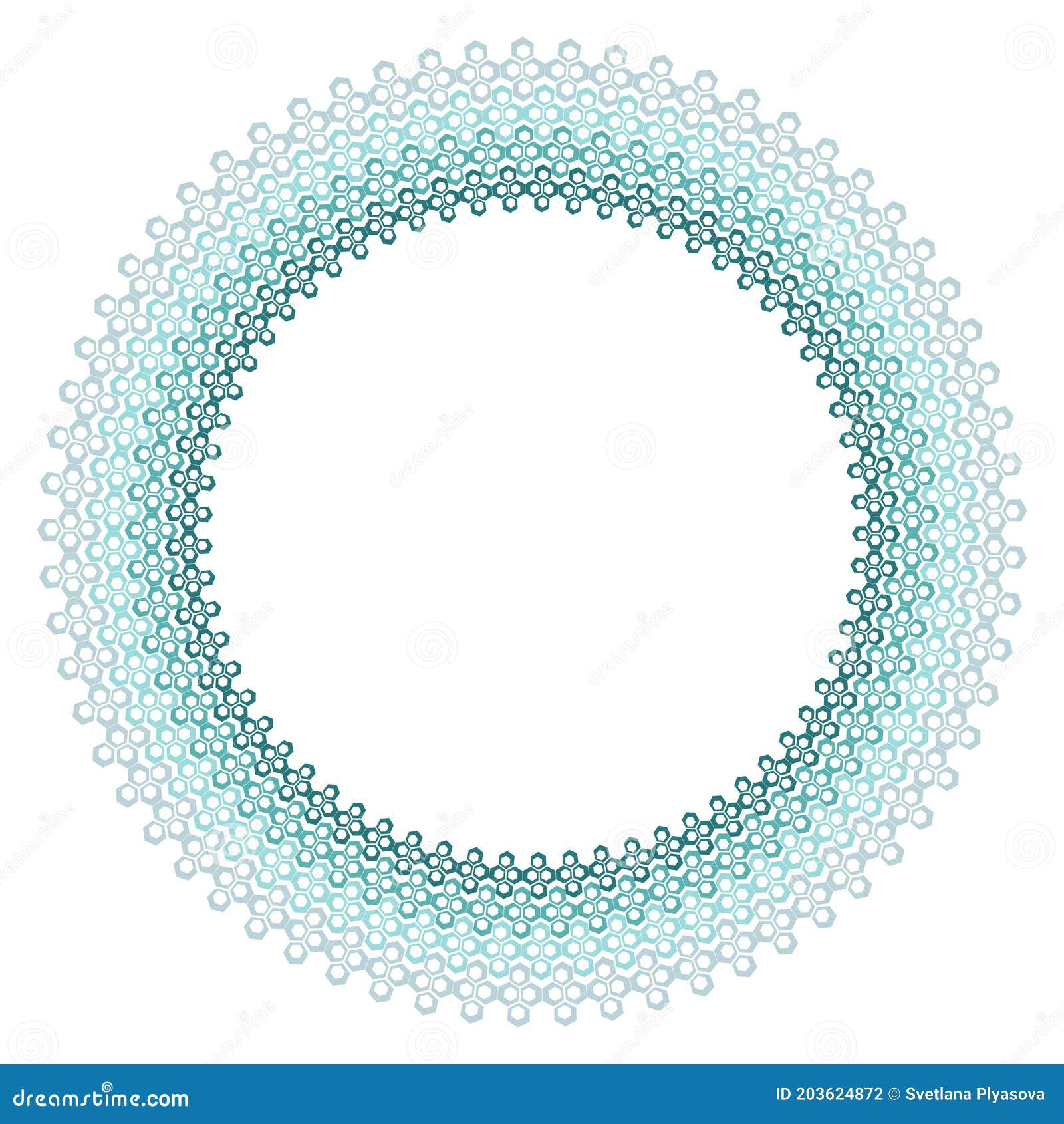 Geometric Vector Abstract Round Honeycomb Frame. Design Elements Stock ...