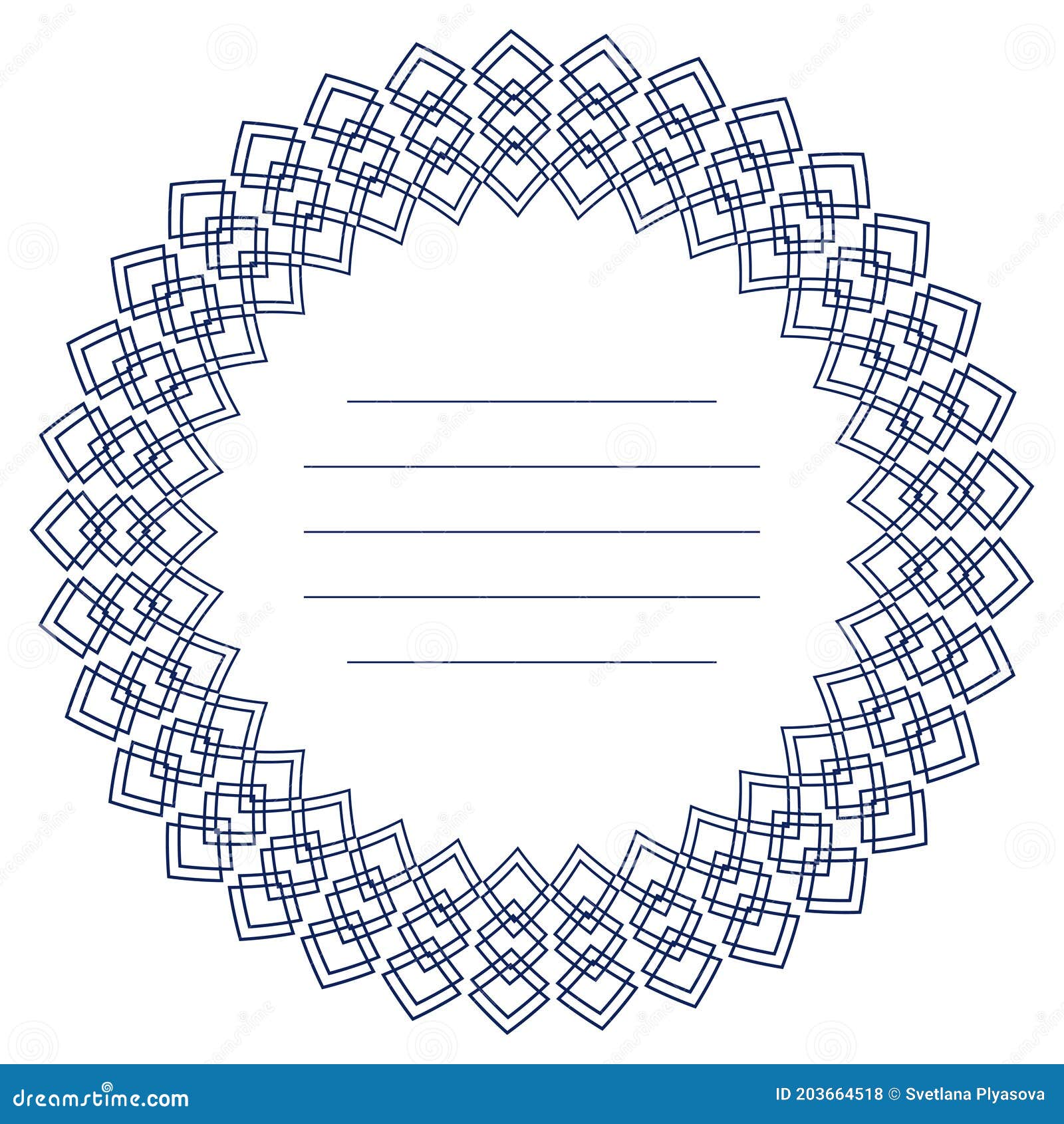 Geometric Vector Abstract Round Rhombus Frame. Design Elements Stock ...