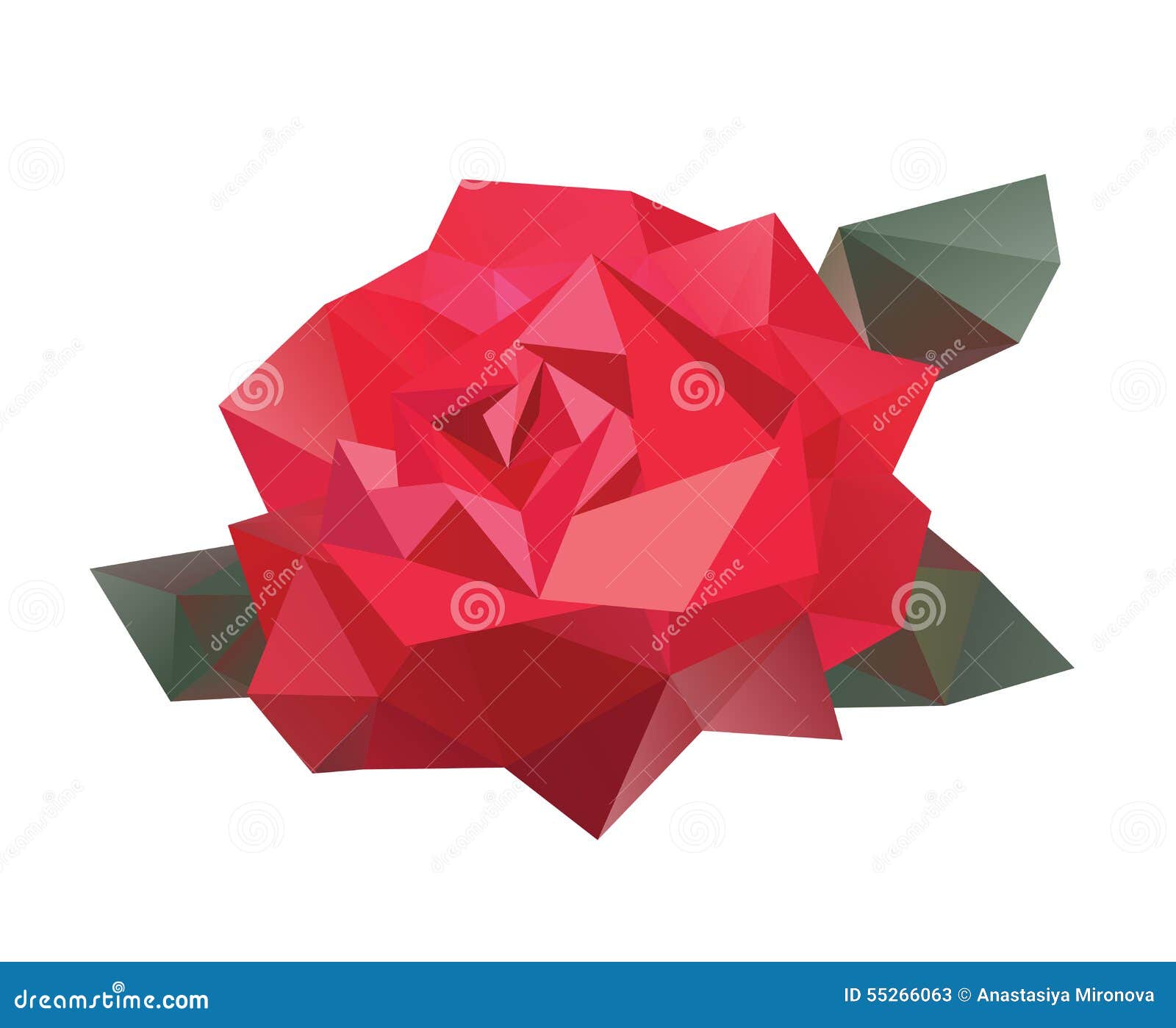 Geometric vector flower stock vector. Illustration of digital - 55266063