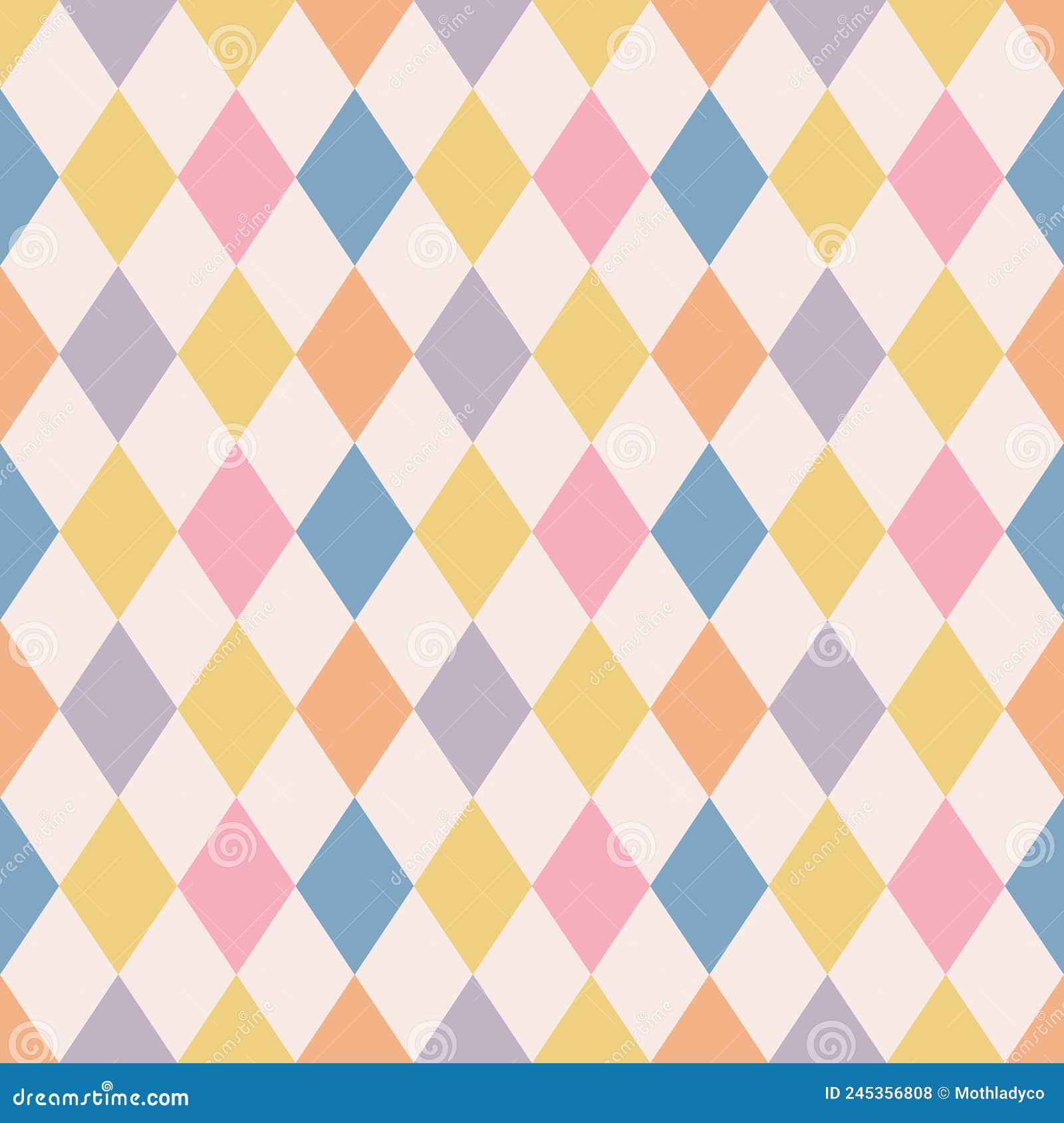 Geometric Vector Pattern, Colorful Retro Rhombus Design, Abstract ...