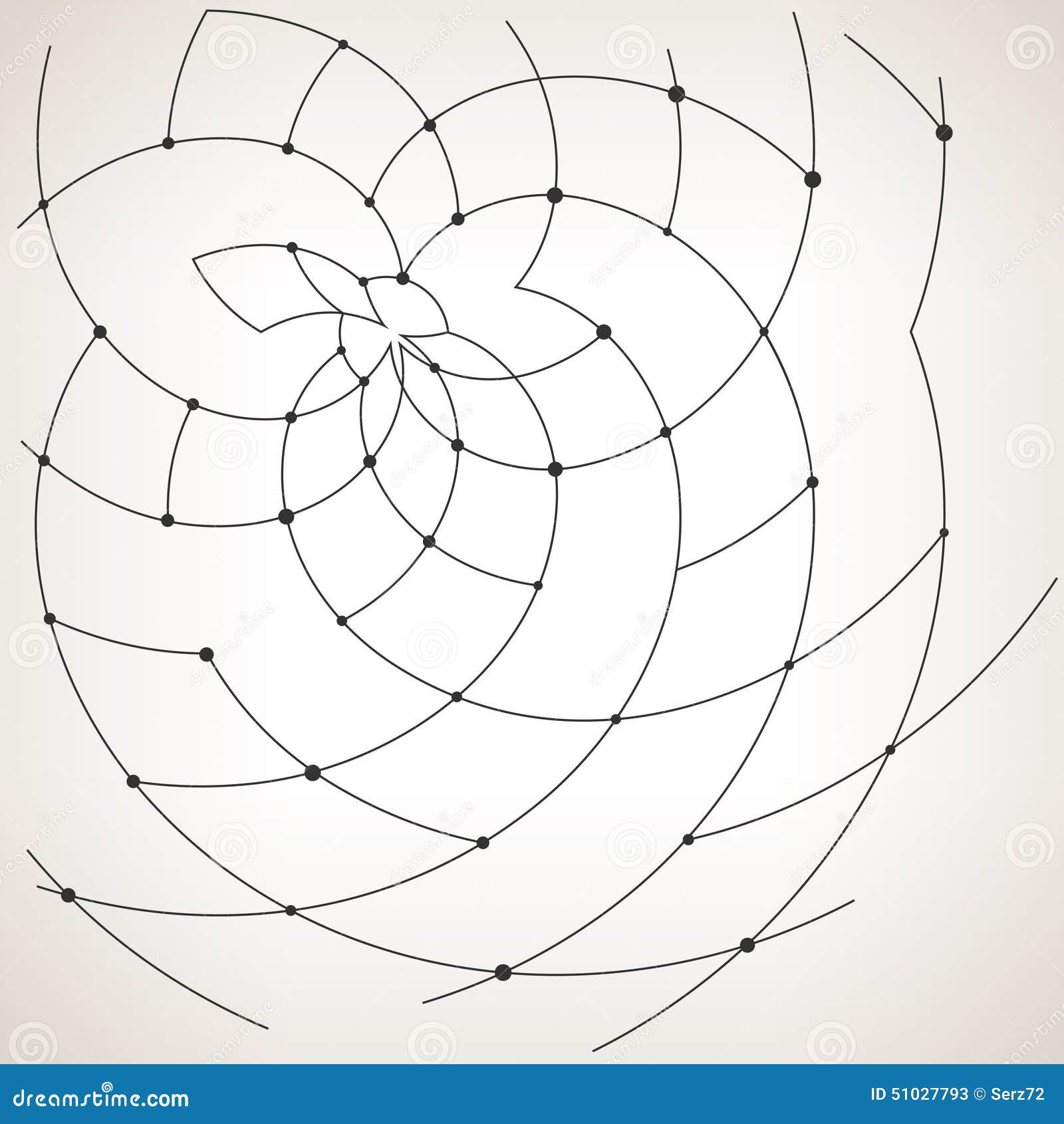 Geometric Vector Pattern,curves and Nodes Stock Vector - Illustration ...