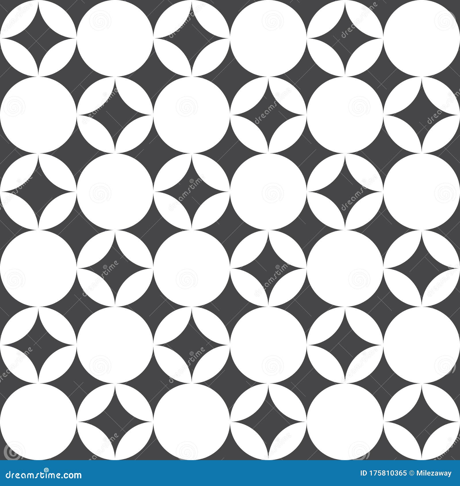 Geometric Vector Pattern, Repeating Circle and Abstract Star ...