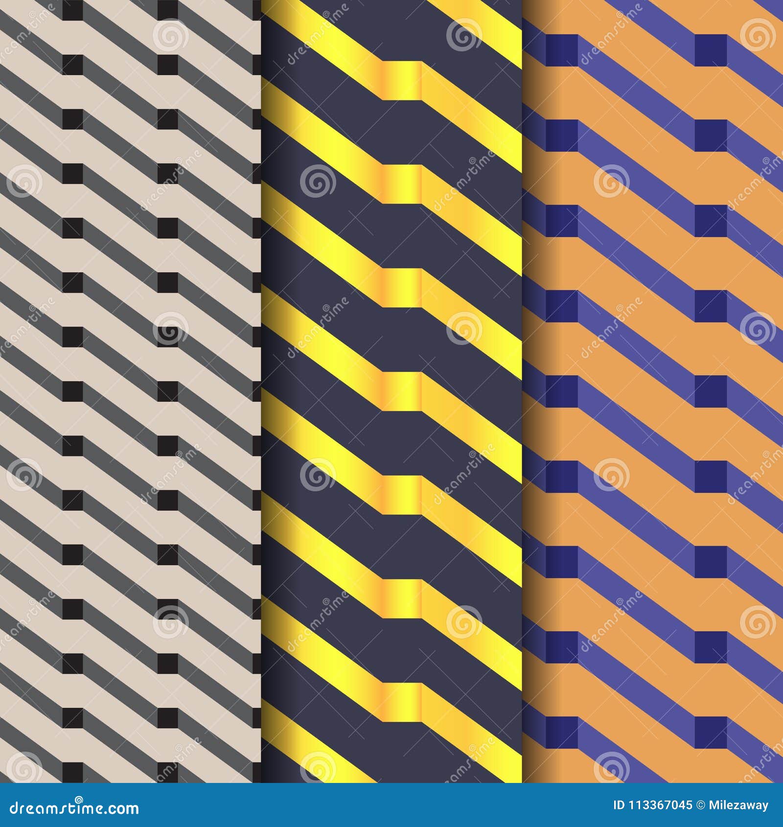 Geometric Vector Pattern, Repeating Diagonal Rectangle with Abstract ...