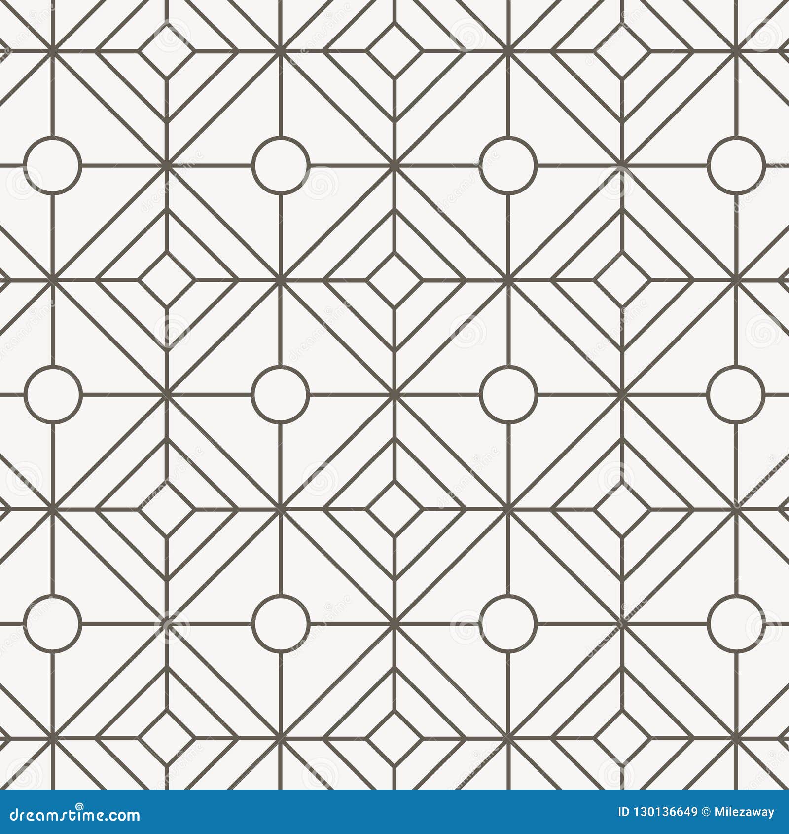 Geometric Vector Pattern, Repeating Linear Diamond Shape with Oval ...