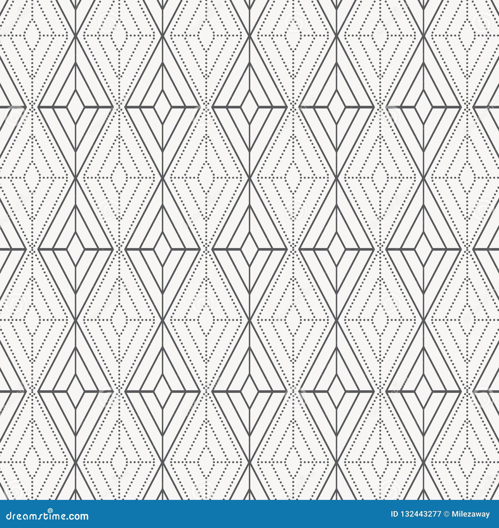 Geometric Vector Pattern, Repeating Linear Diamond Shape with Oval ...