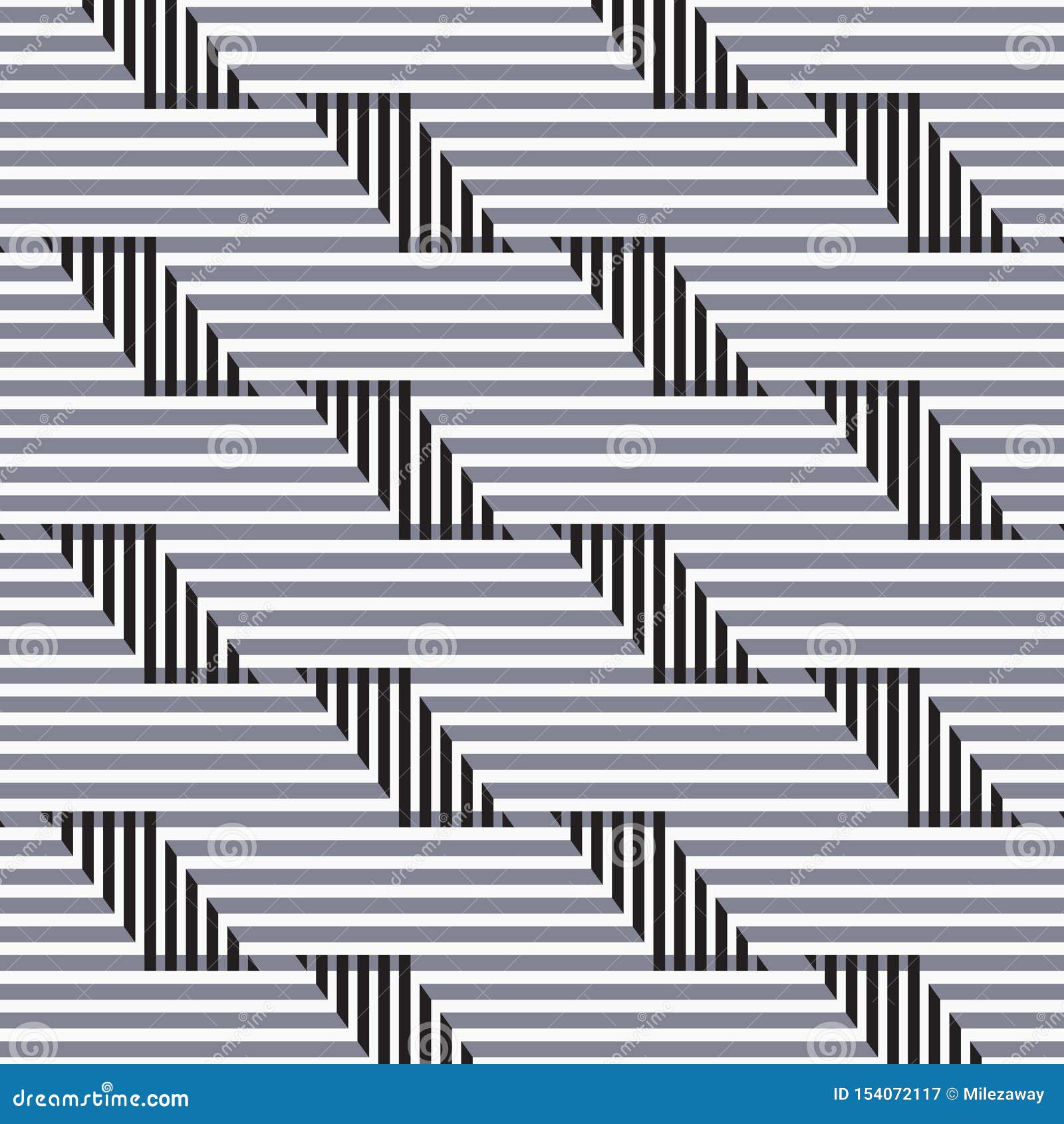 Geometric Vector Pattern, Repeating Stripe Line Connected with ...