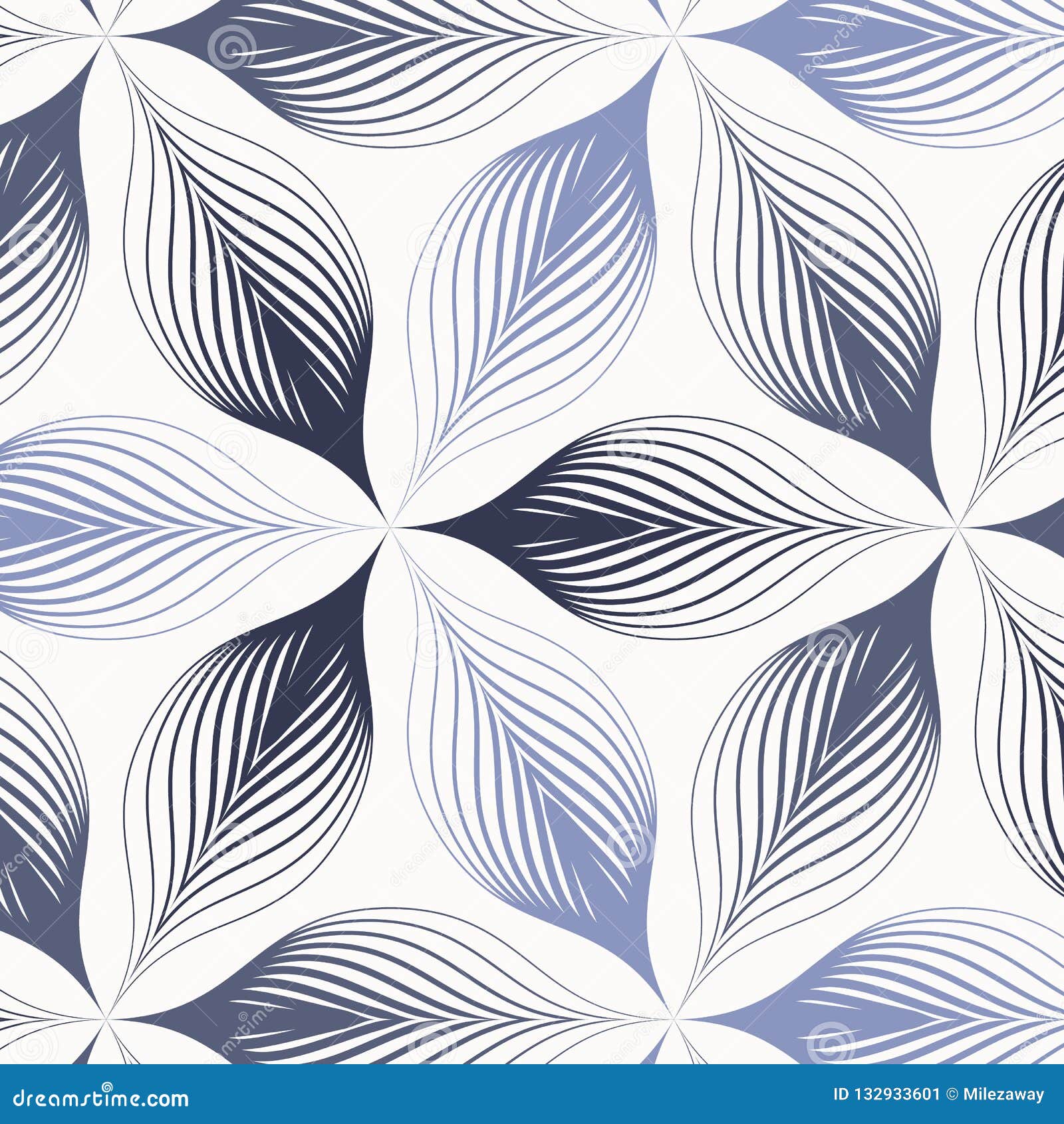 Geometric Vector Pattern, Repeating Tile Texture Abstract Flower Petal ...