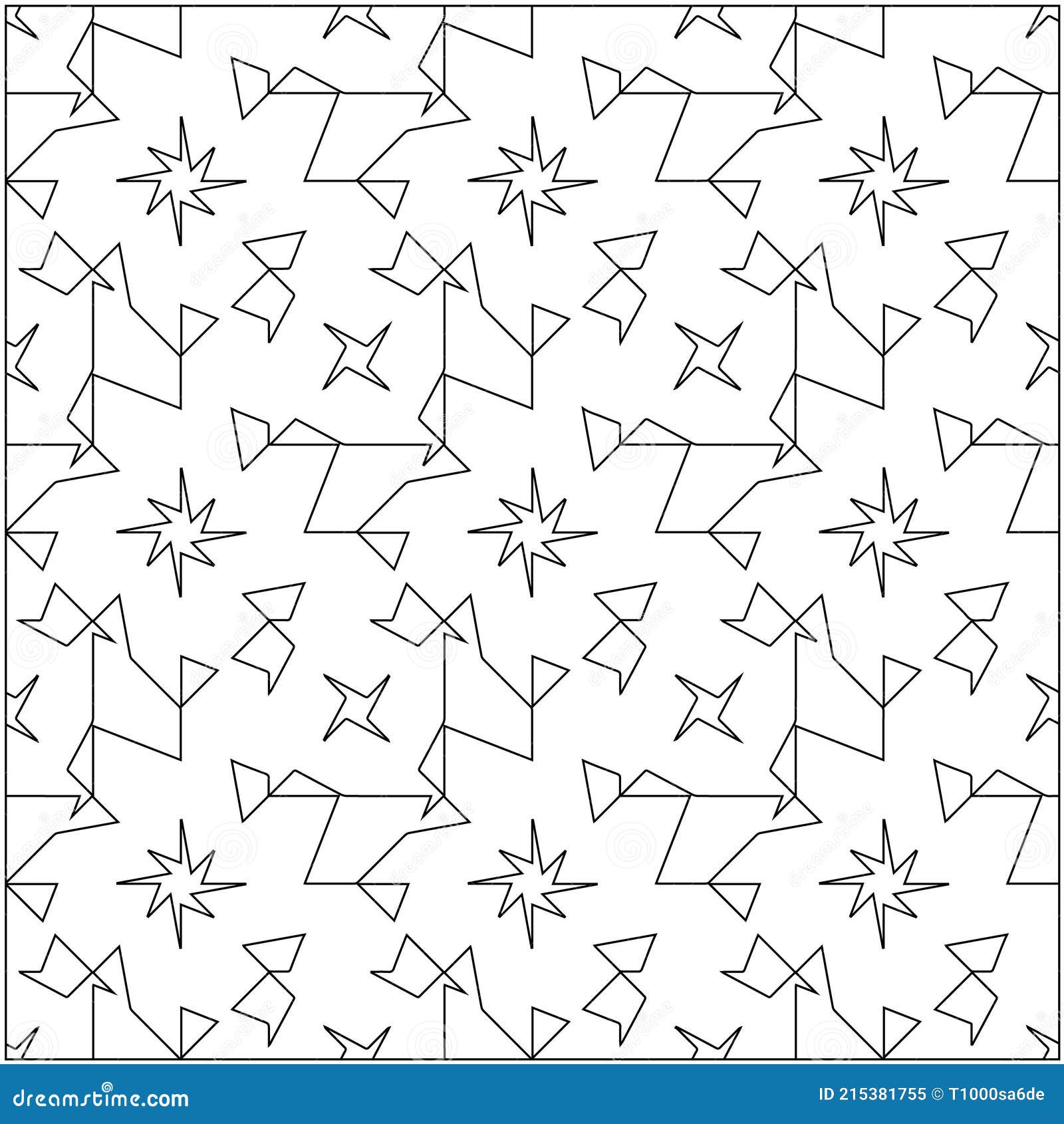 Geometric Vector Pattern with Triangular Elements. Seamless Abstract ...