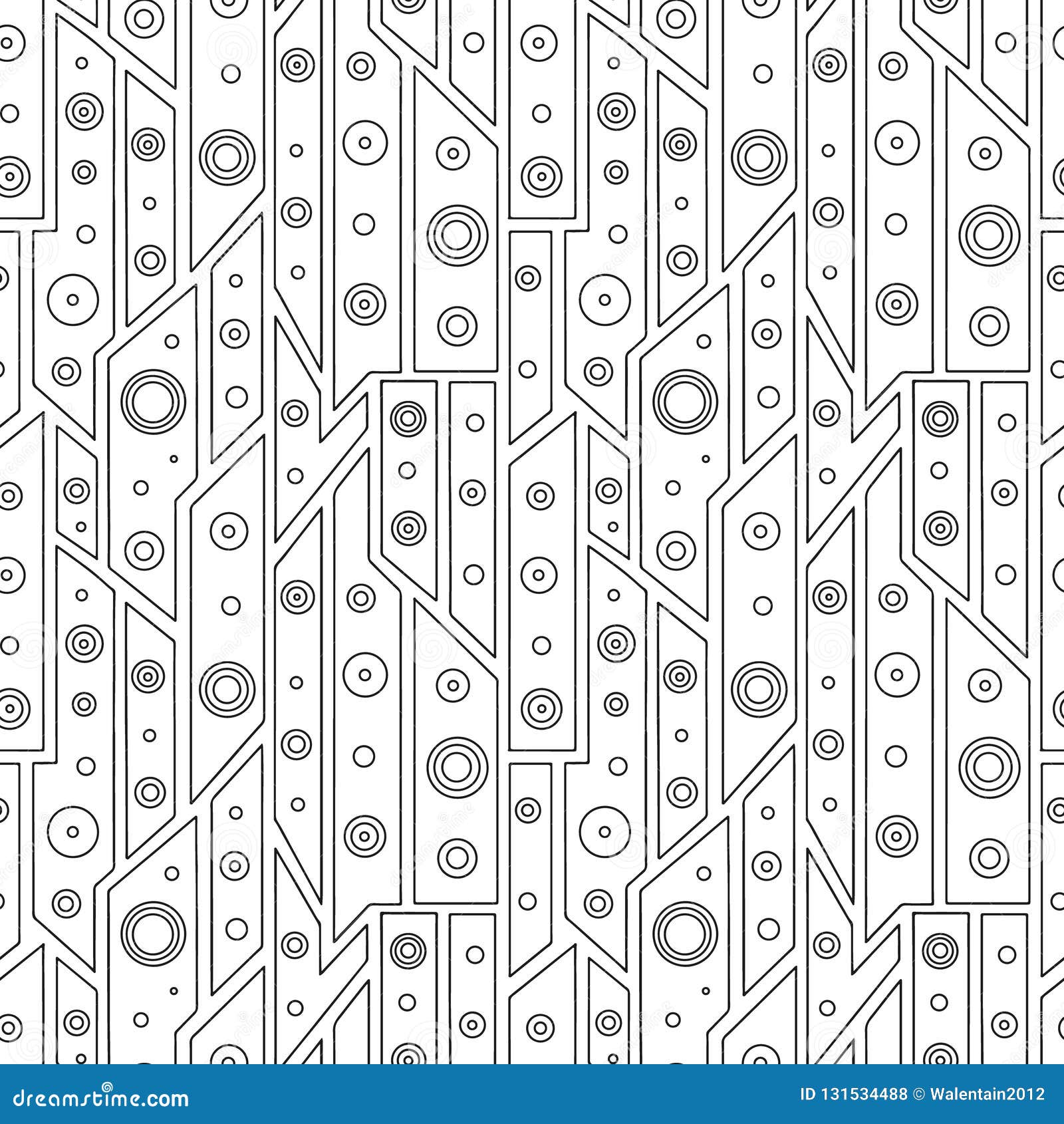 Geometric Vector Seamless Pattern with Different Geometrical Forms ...