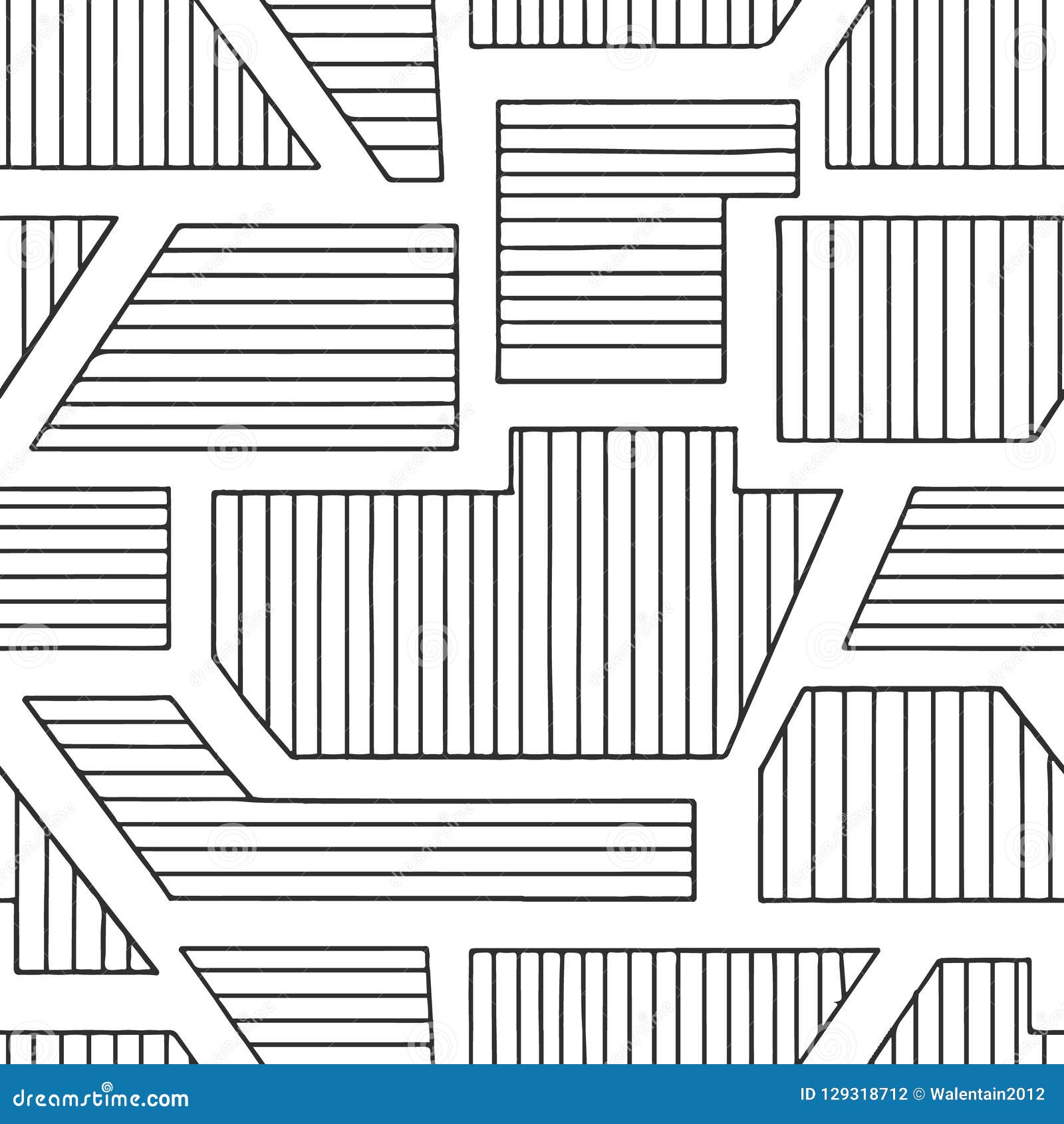 Geometric Vector Seamless Pattern with Different Geometrical Forms ...