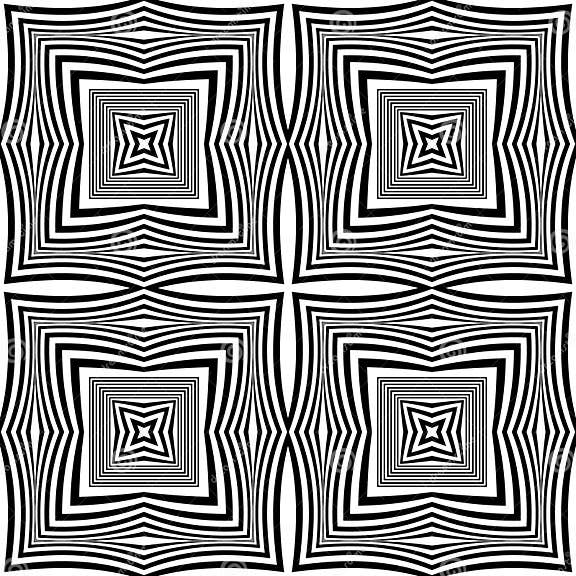 Geometric Vector Seamless Pattern. Radial Squares Background. Repeat ...