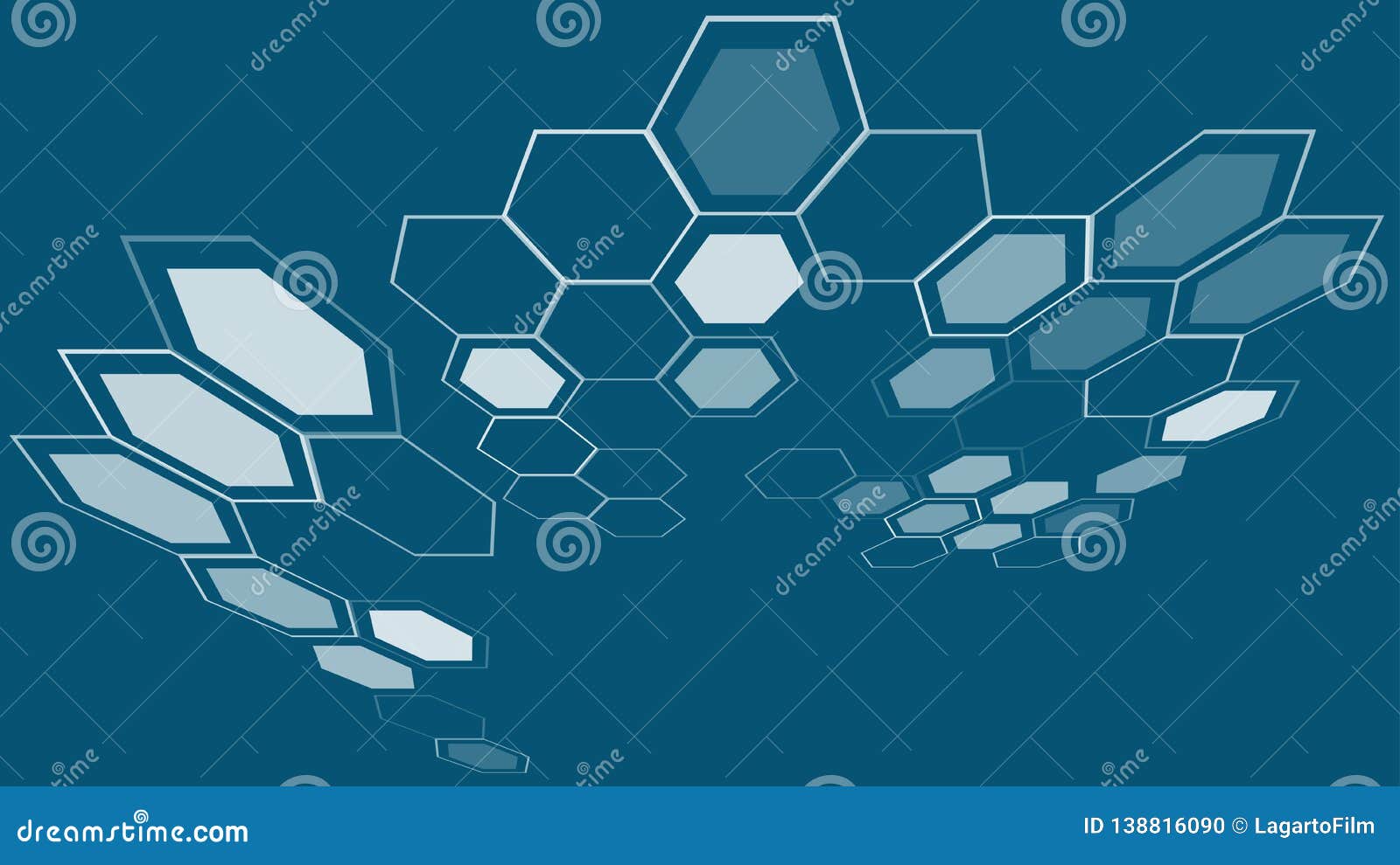 Hexagon Shapes Layout, Science Technology Vector Background Concept ...