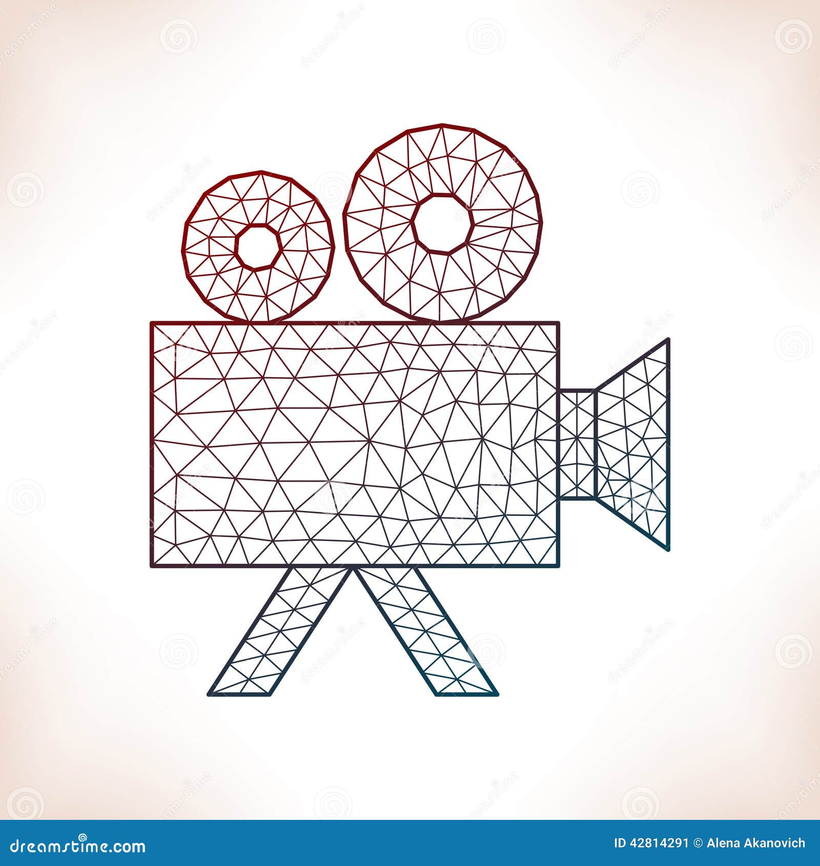 Geometric videocamera. stock vector. Illustration of design - 42814291