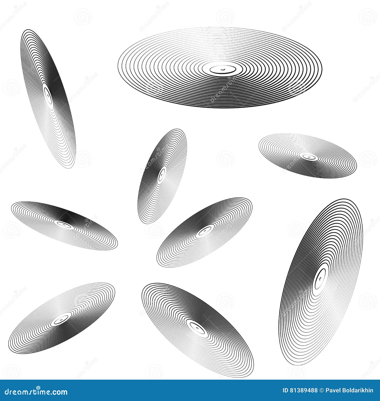 Geometric vinyl records stock vector. Illustration of white - 81389488