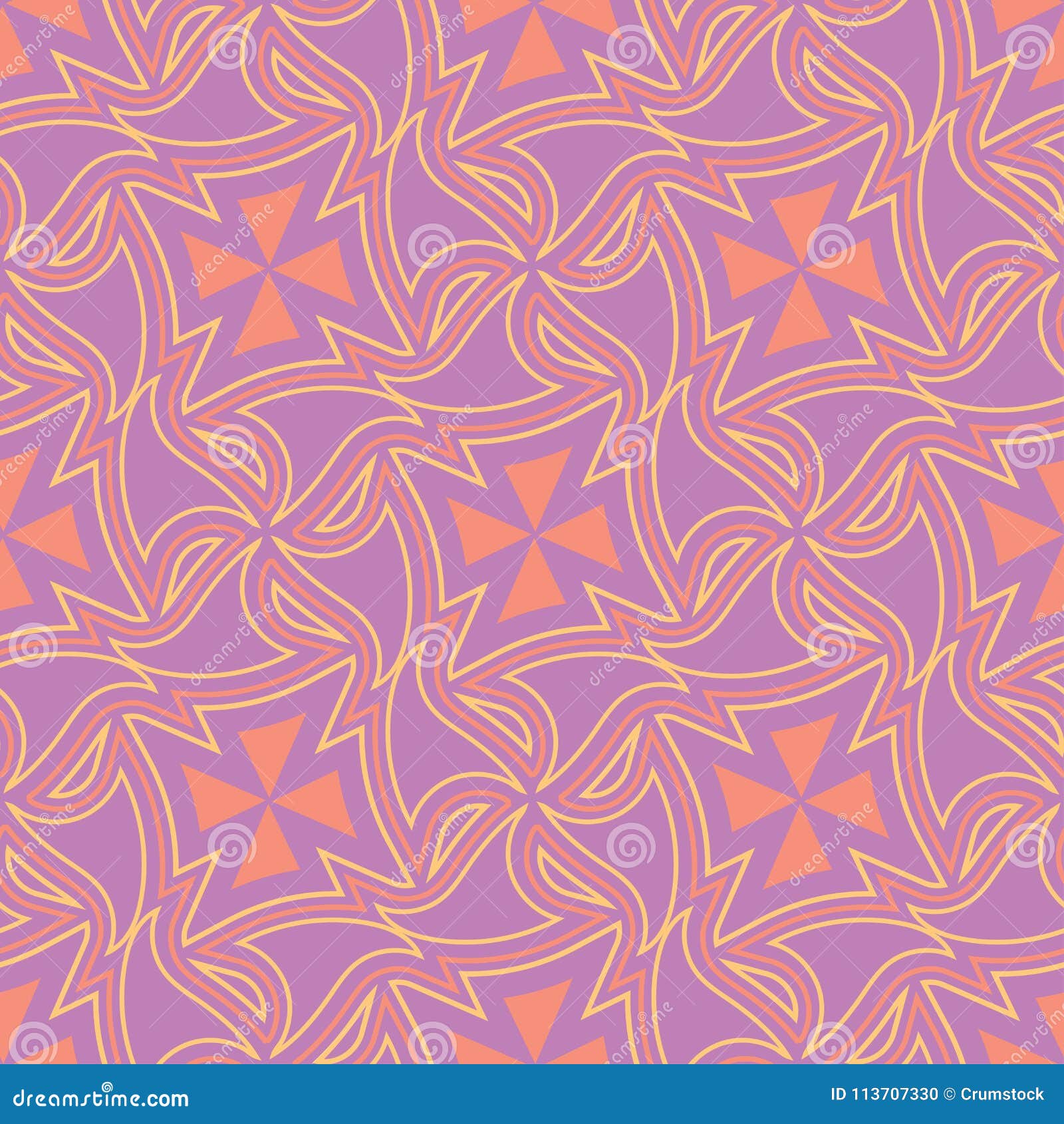 Geometric Violet Seamless Pattern. Bright Colored Background with Pink ...