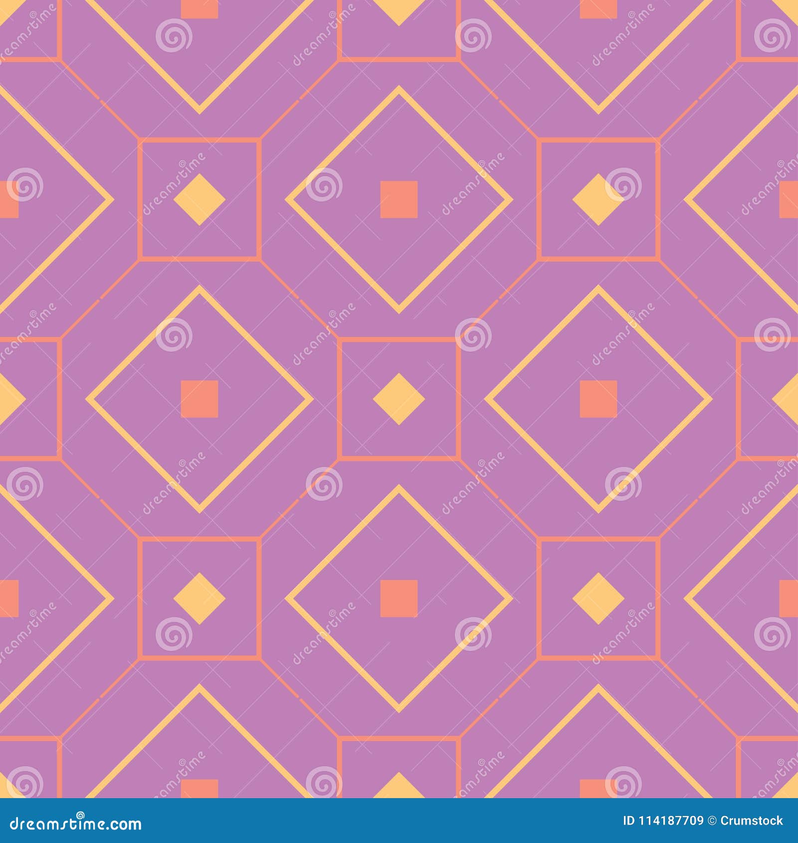 Geometric Violet Seamless Pattern. Bright Colored Background with Pink ...