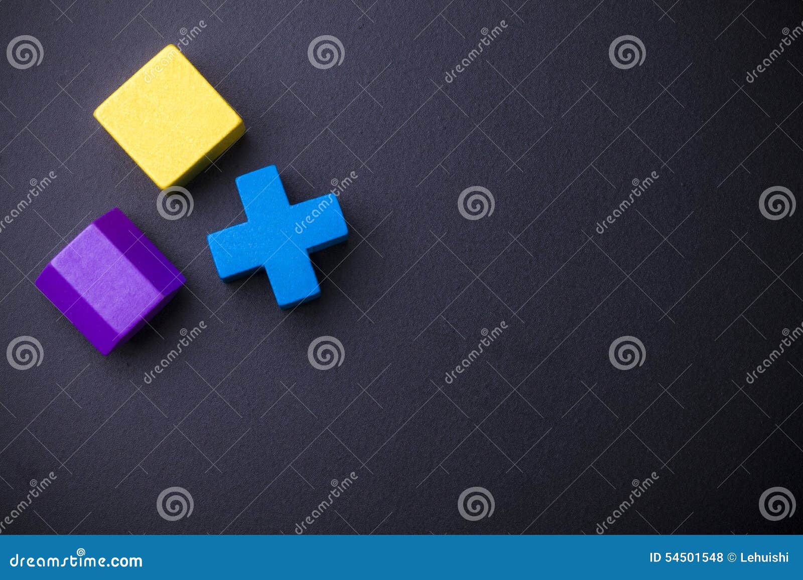 Geometric Volume Blocks on Blackboard Stock Photo - Image of blankness ...