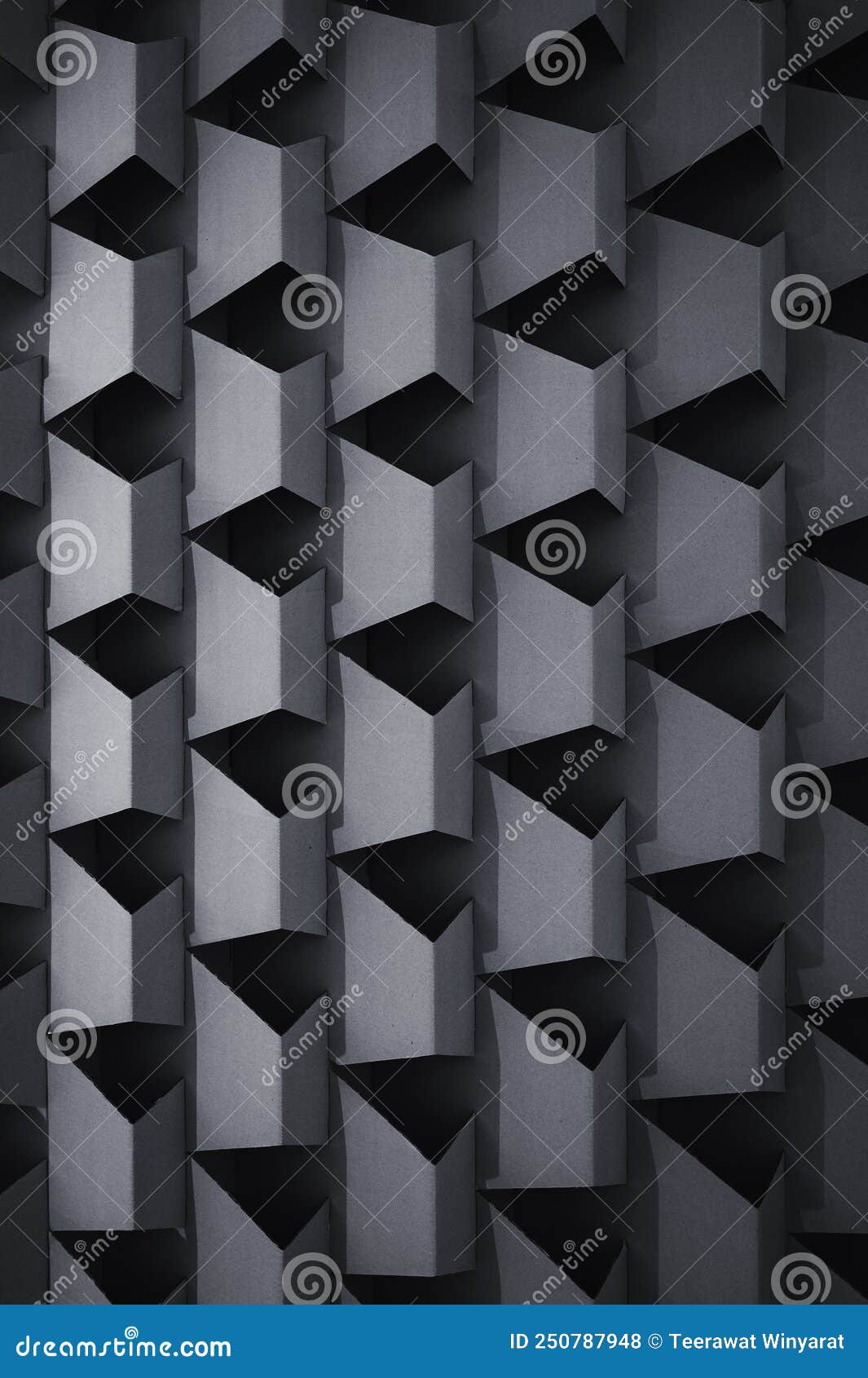 Geometric Wall Pattern Grey Architecture Details Stock Photo - Image of ...