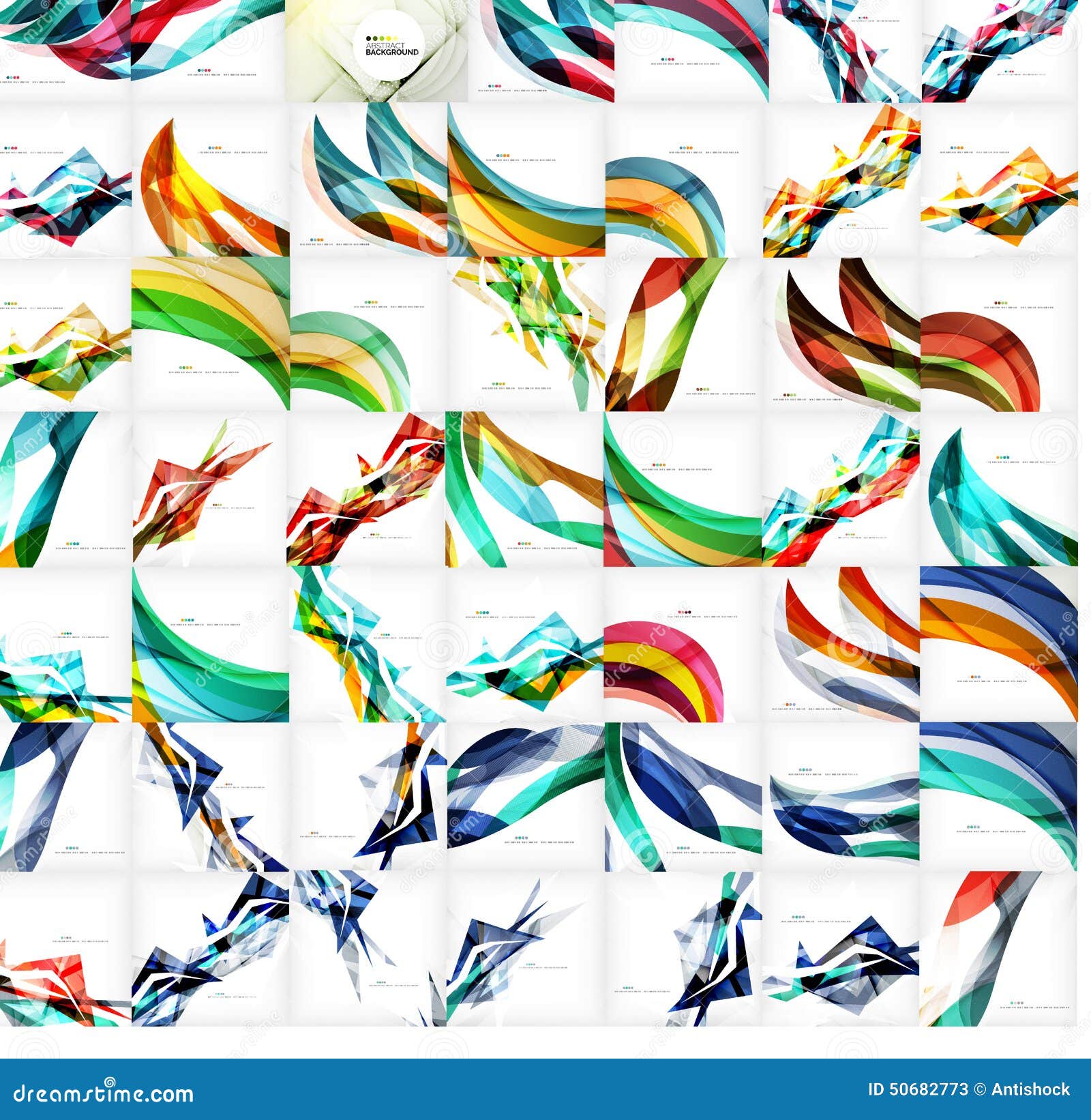 Geometric Wave Abstract Backgrounds, Vector Mega Stock Vector ...