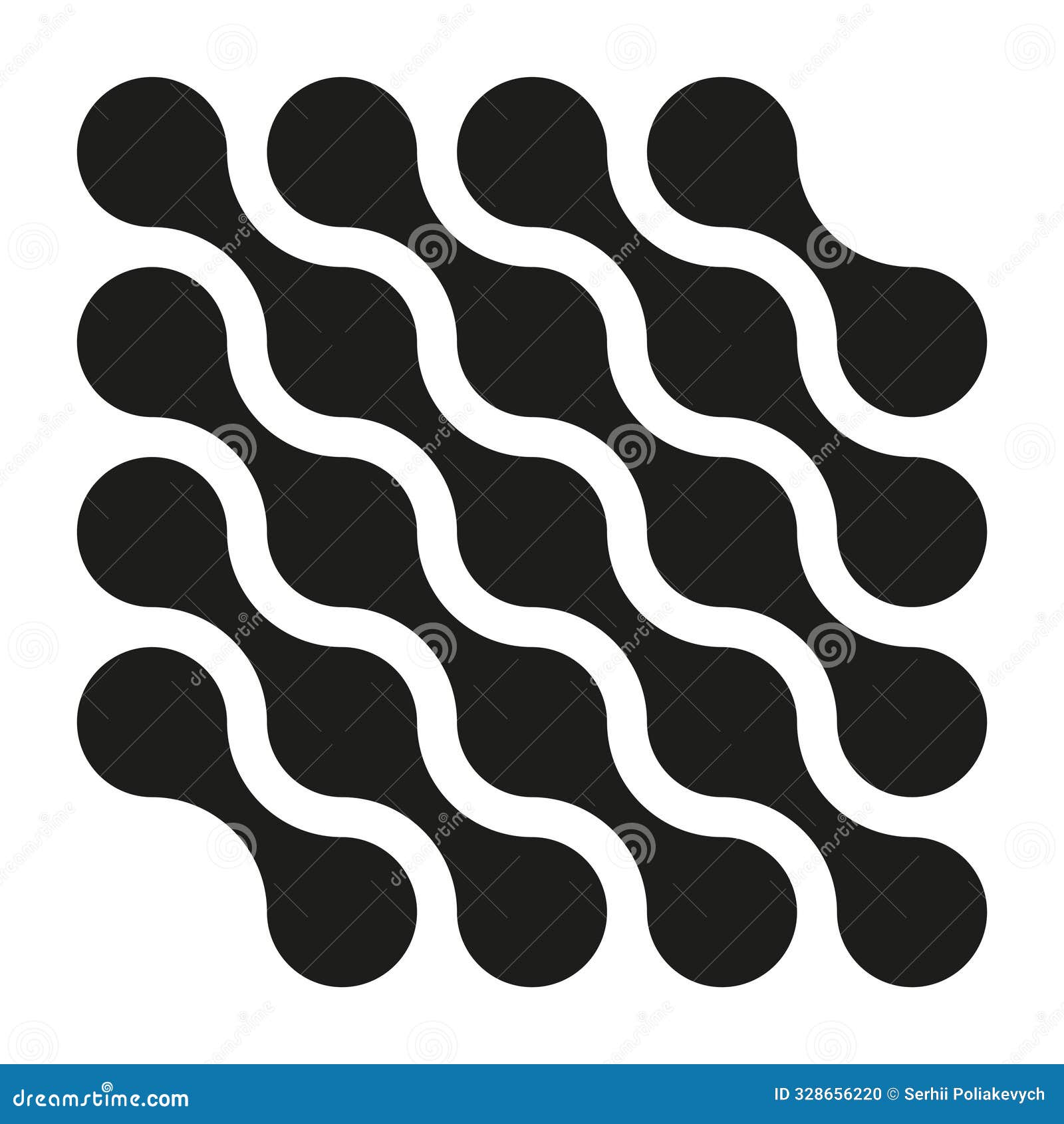 Geometric Wave Pattern. Black Seamless Design. Minimal Vector ...