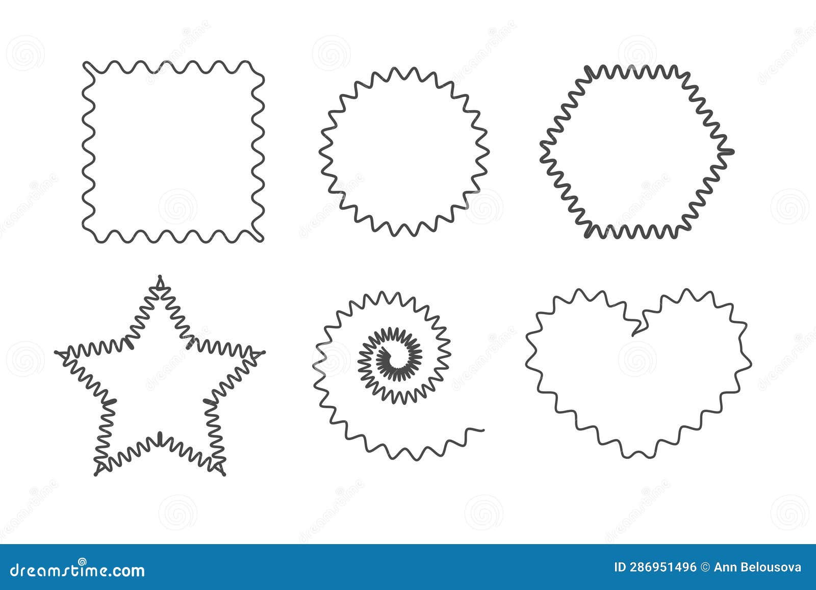Geometric Wavy Frame, Figure. Vector Illustration, on Stock Vector ...