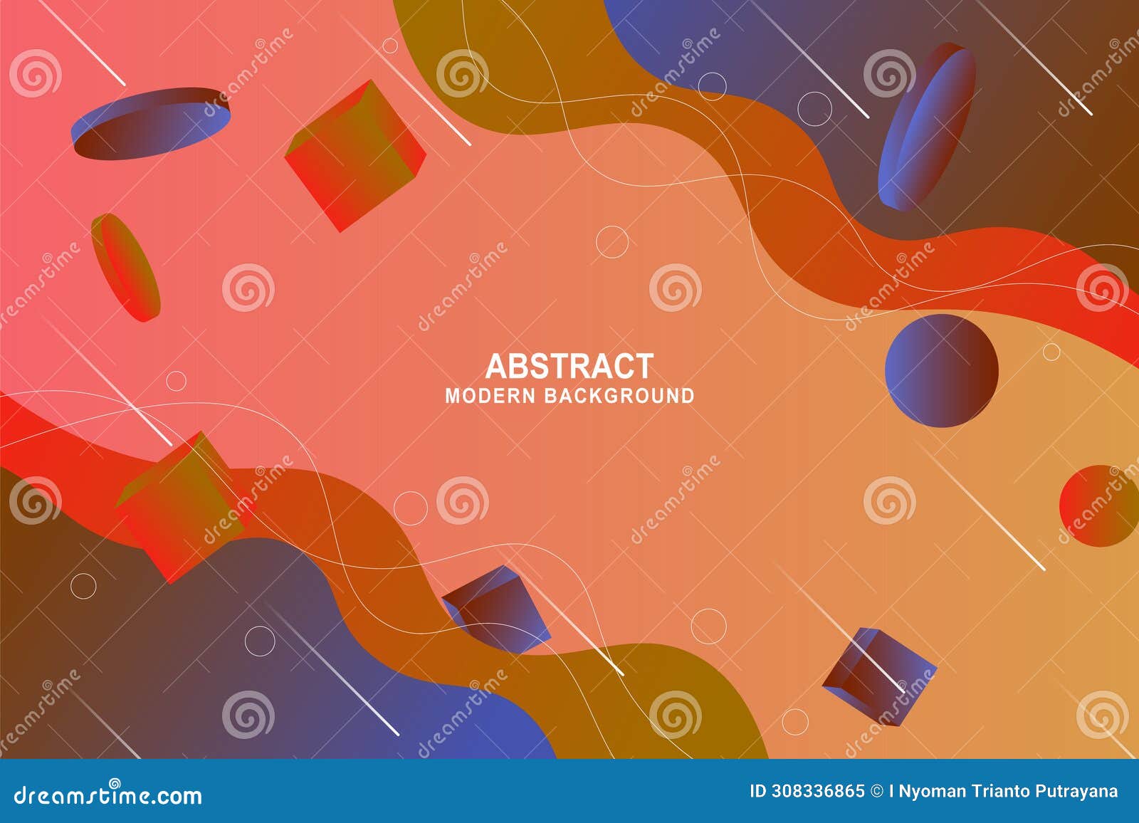 Geometric with Wavy Shape Background Stock Vector - Illustration of ...