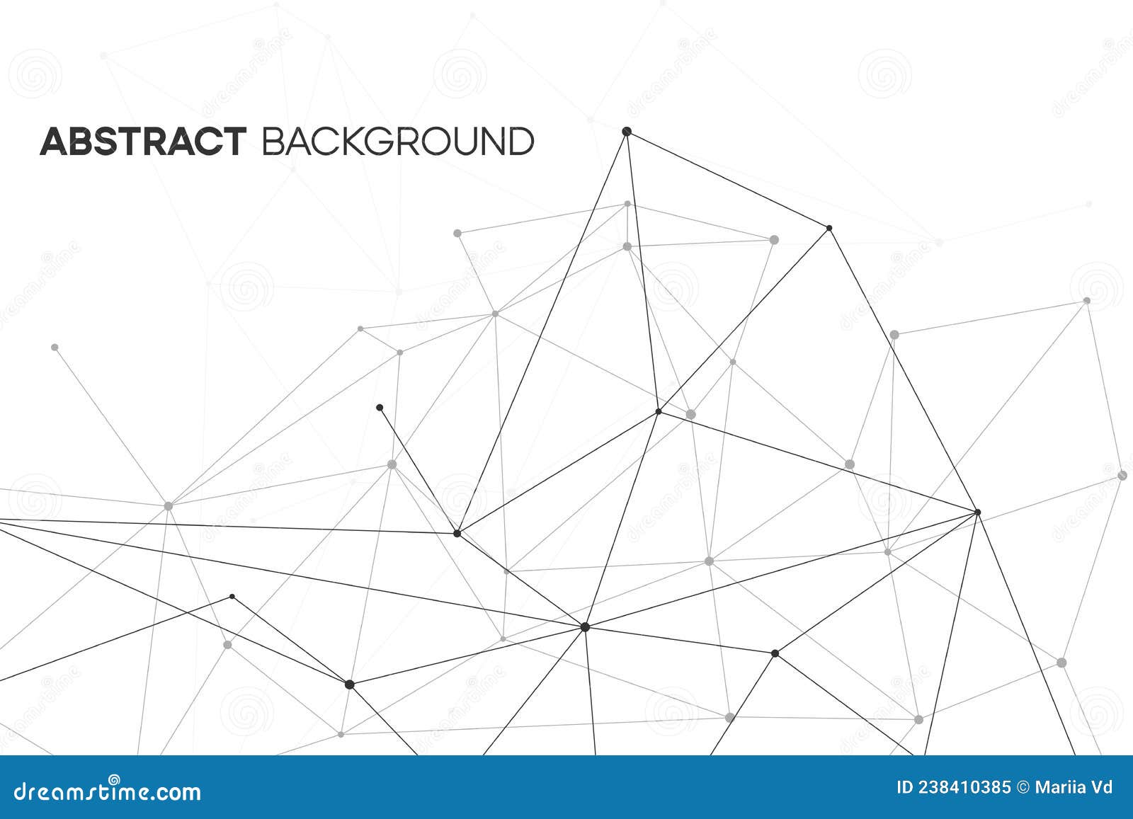 Geometric Web Background with Abstract Line, Dot, Node. Modern Polygon Pattern with Molecular ...