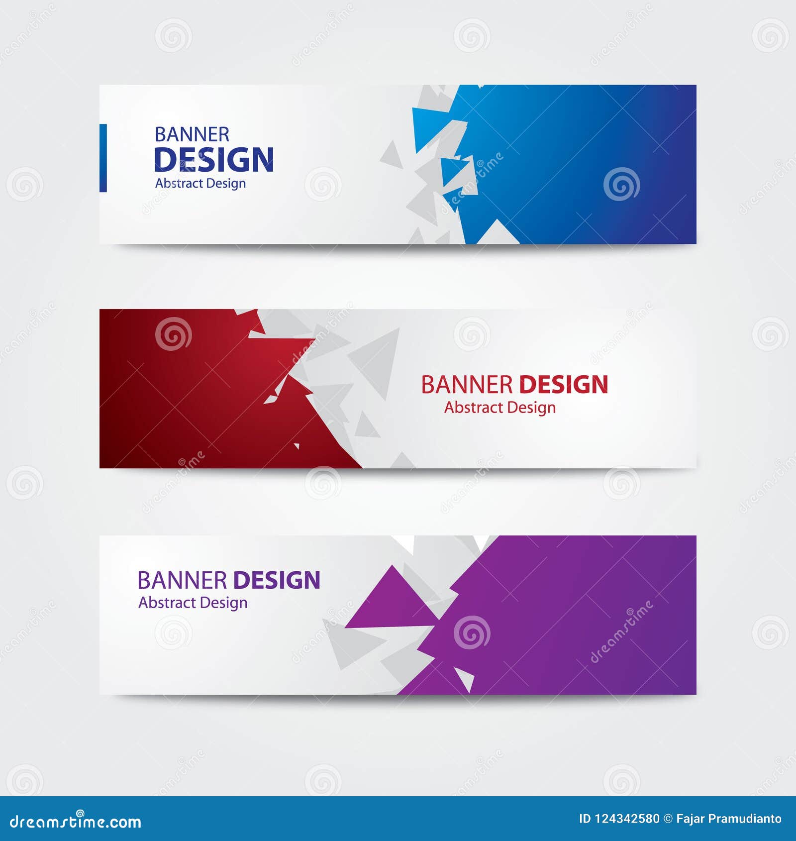 Vector Geometric Triangle Abstract Banner Design Stock Vector ...