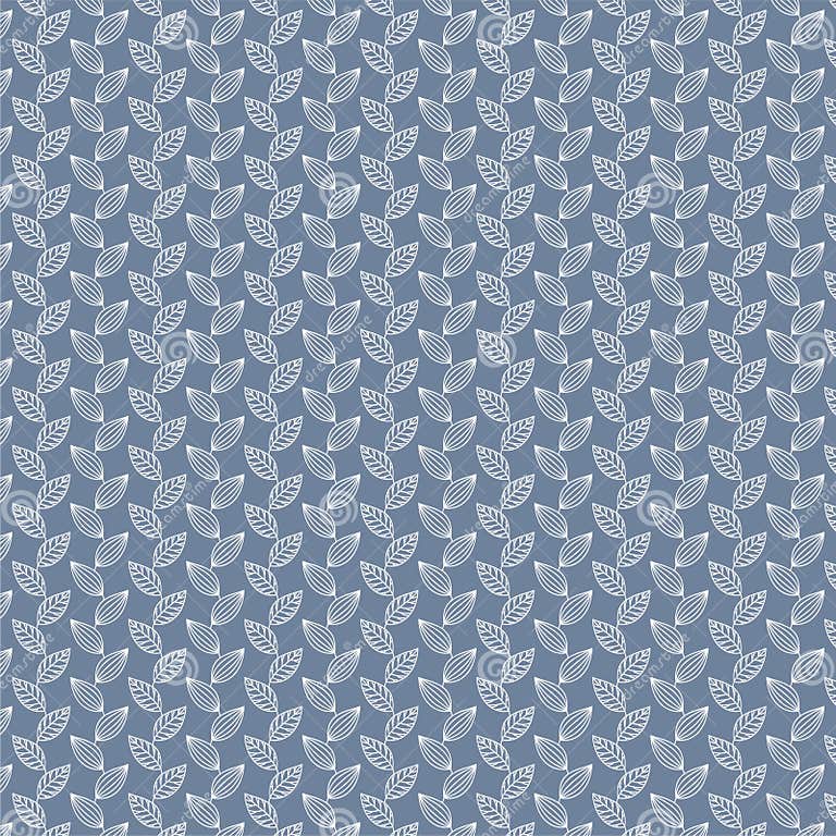 Geometric White Leaf Pattern. Retro Scandinavian Style Stock Vector ...