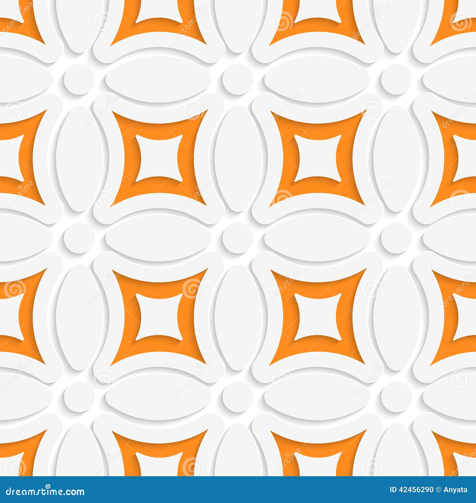 Geometric White Pattern with Orange Stock Vector - Illustration of ...