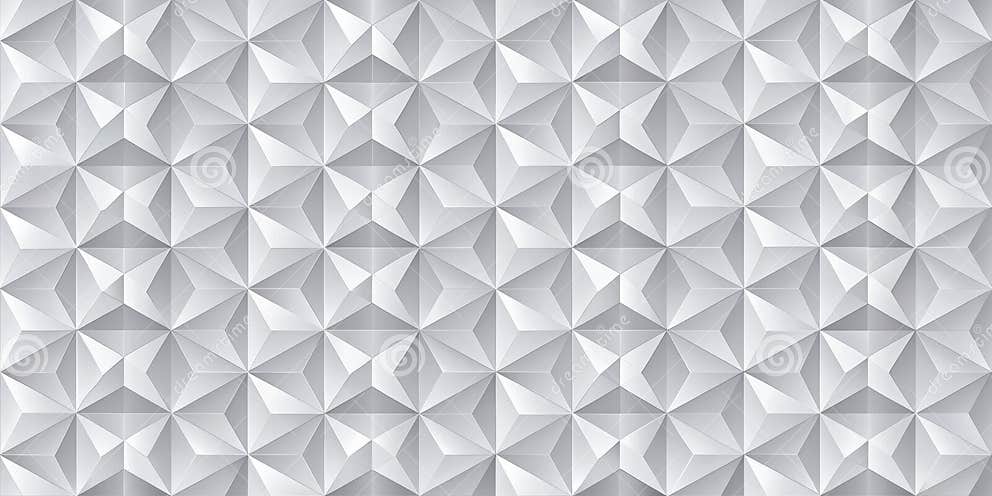 Geometric White Triangles 3D Perspective Composition Stock Illustration ...